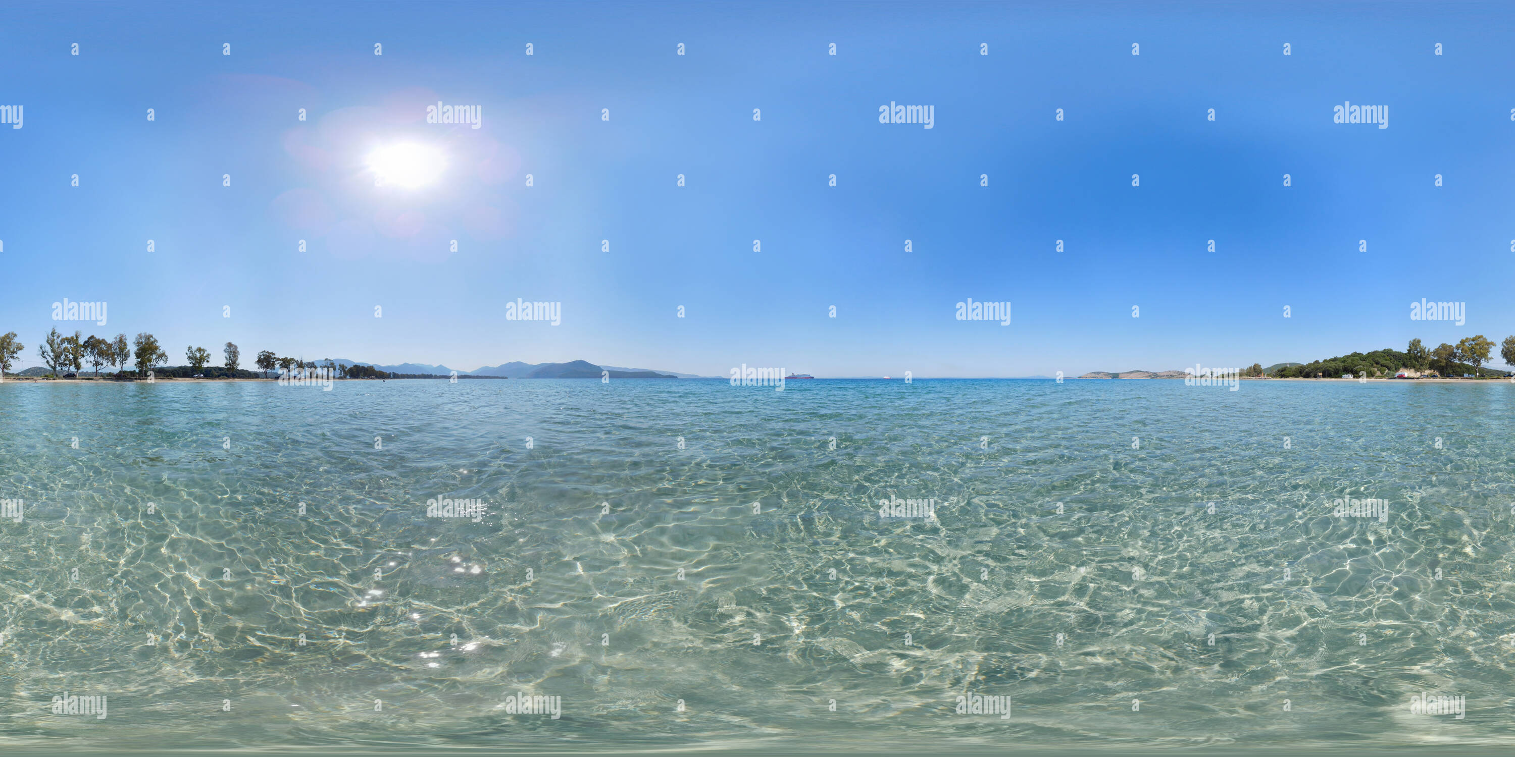 360° view of Drepano Beach, Igoumenitsa - Alamy