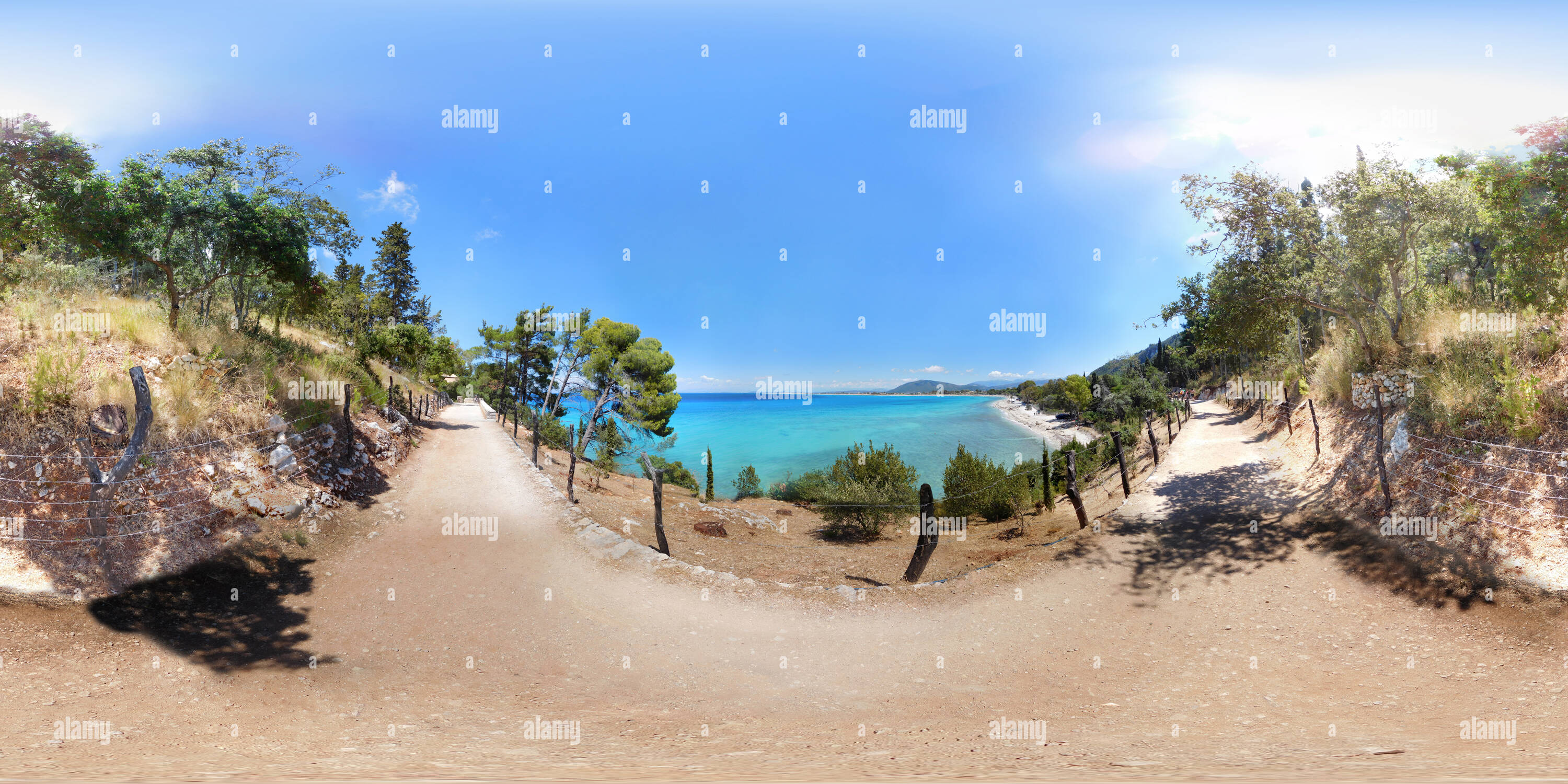 360° view of Ai Giannis beach - Lefkada - Alamy