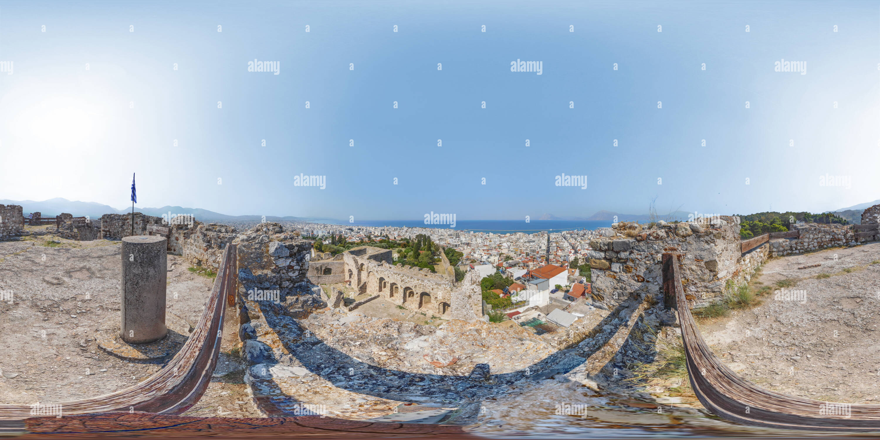 360° view of Patras Castle 1 - Alamy