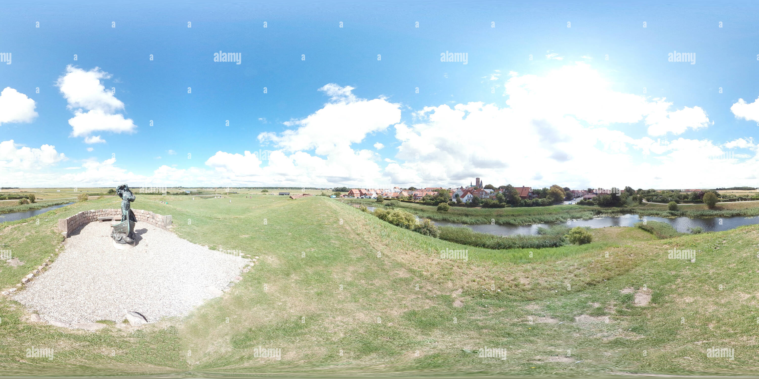 360° view of Remaining ruins of Riberhus in Ribe 2 - Alamy