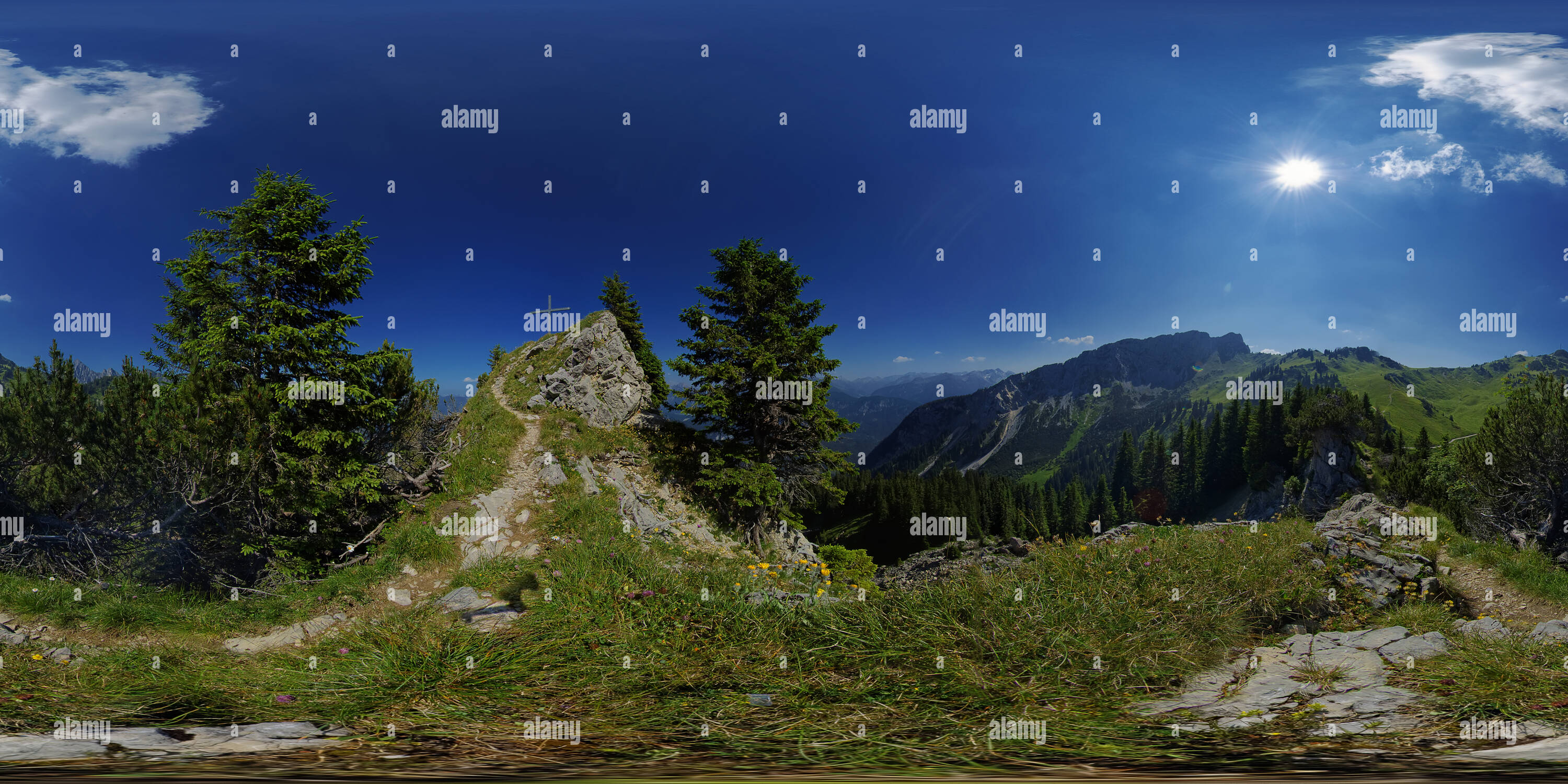 360° view of On the way to the top - Alamy