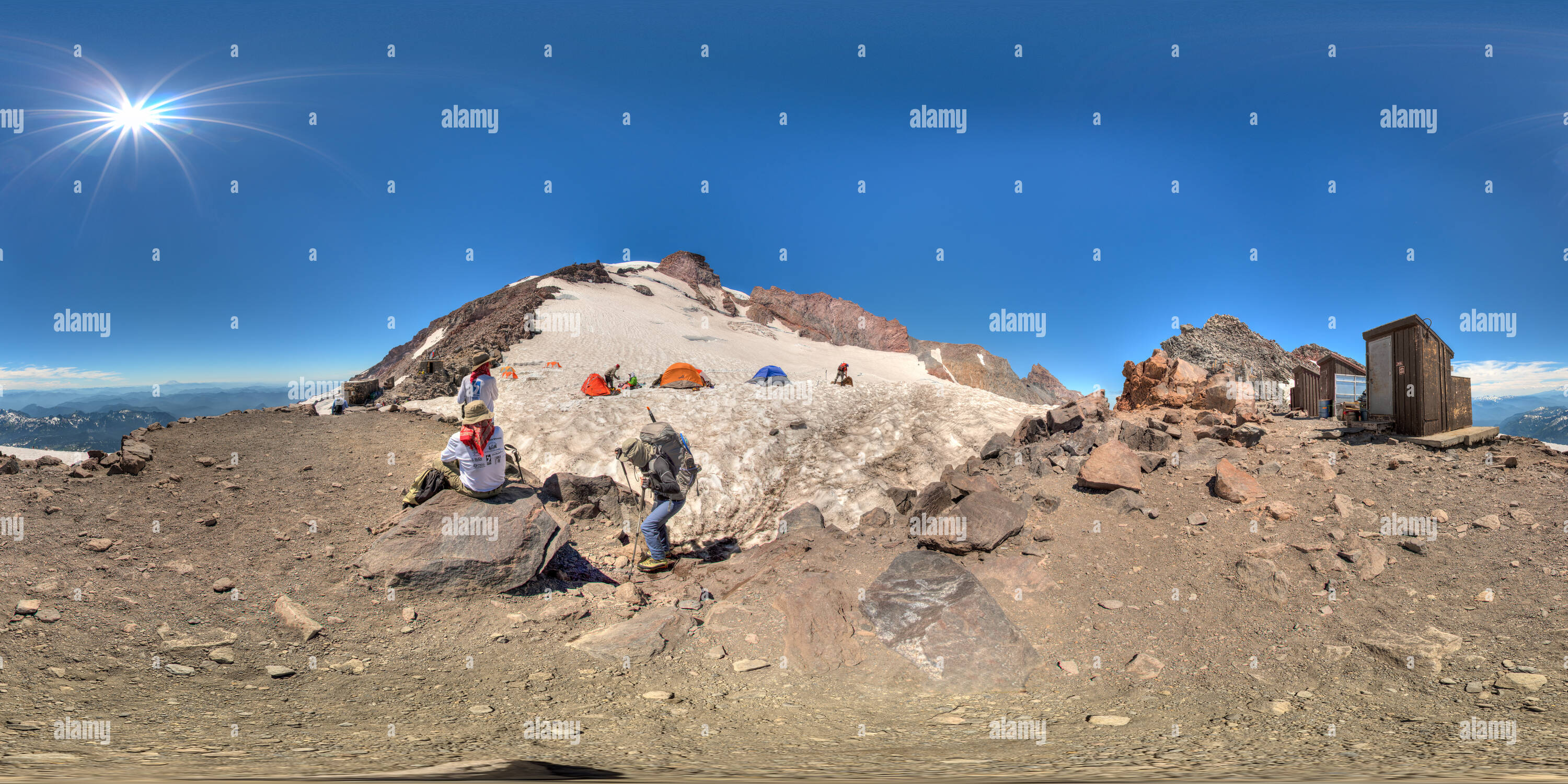 360° view of Camp Muir, Mt. Rainier National Park, WA State - Alamy