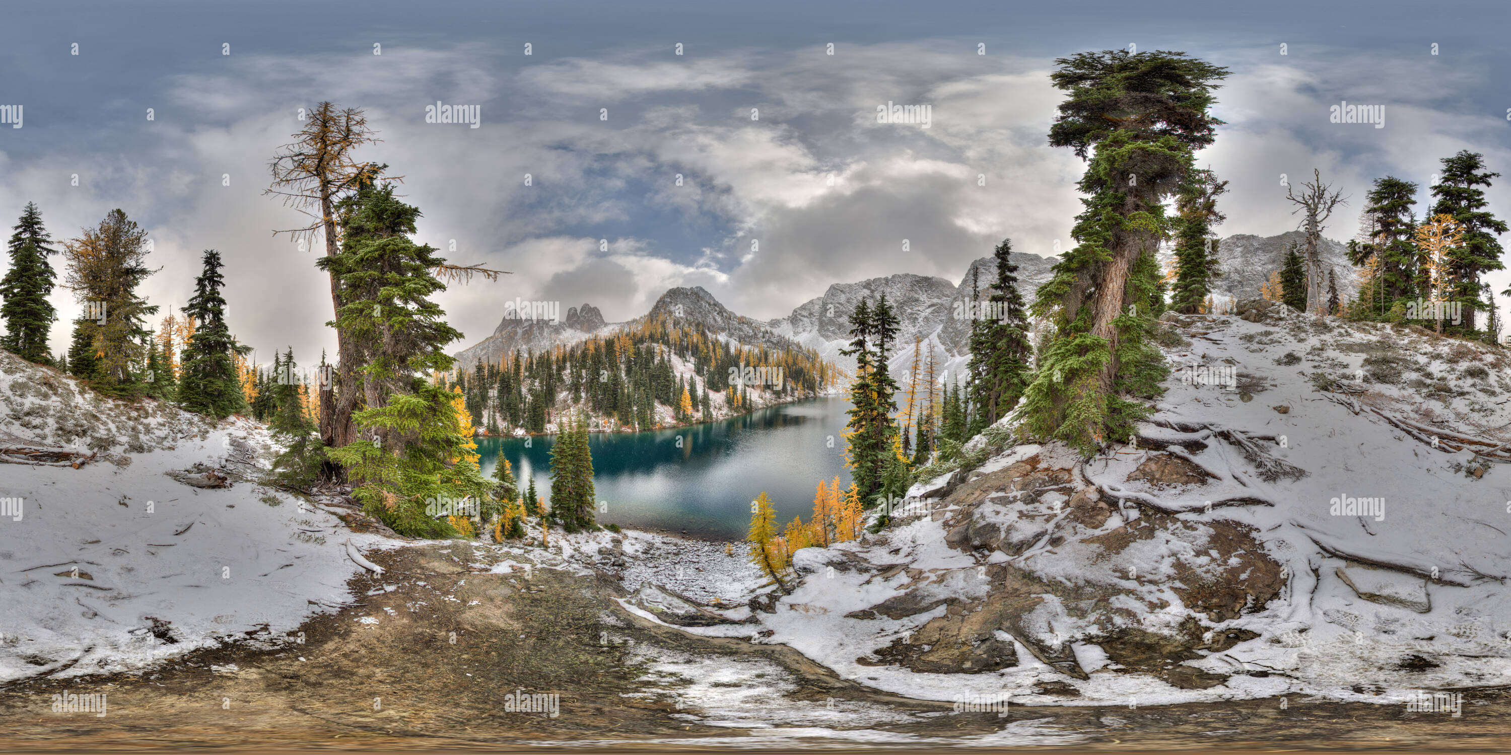 360° view of Blue Lake, West Side Vista, Okanogan Wenatchee National ...
