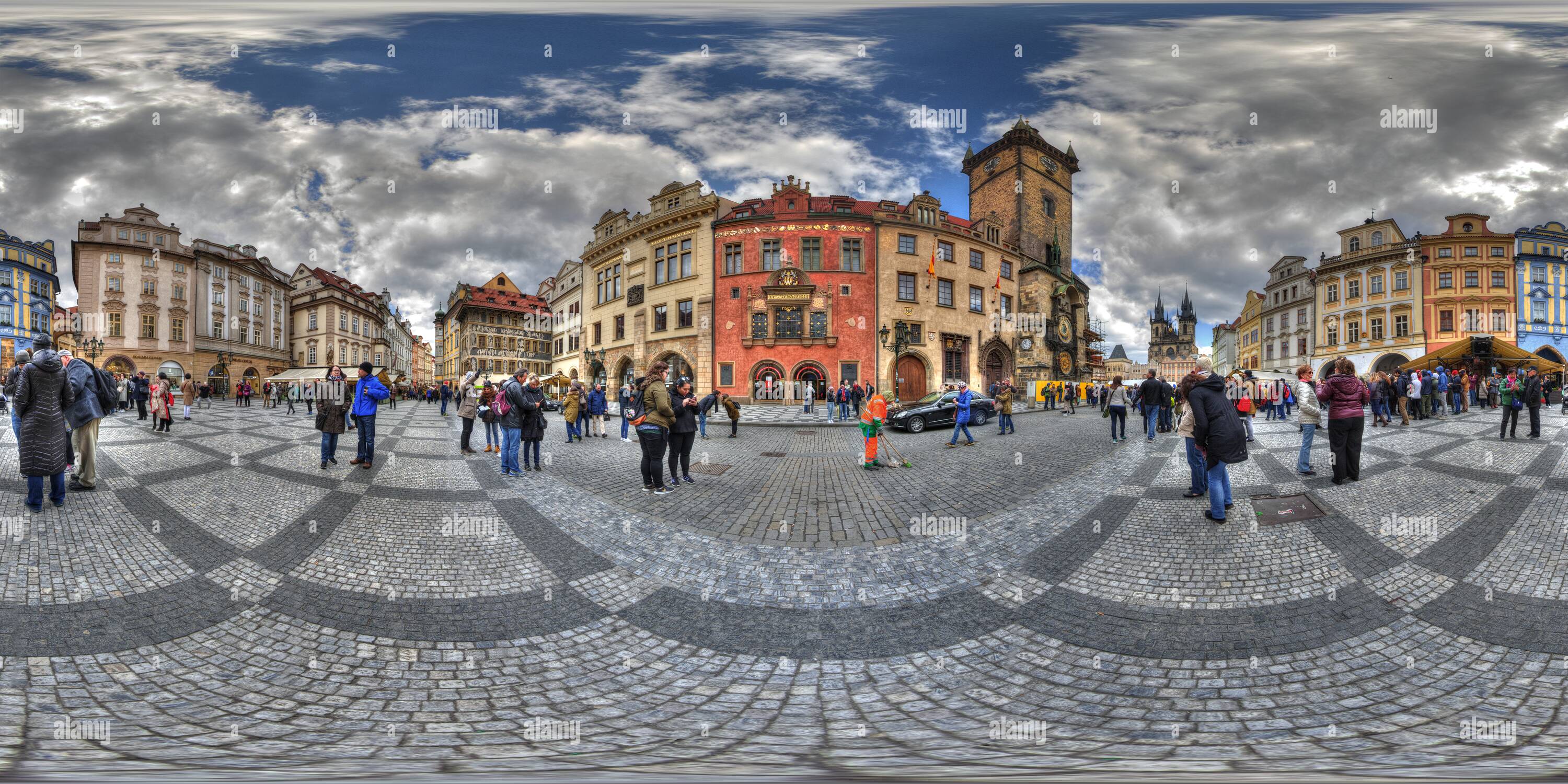 360° view of Within the Astronomical Clock - Old Town Square - Alamy