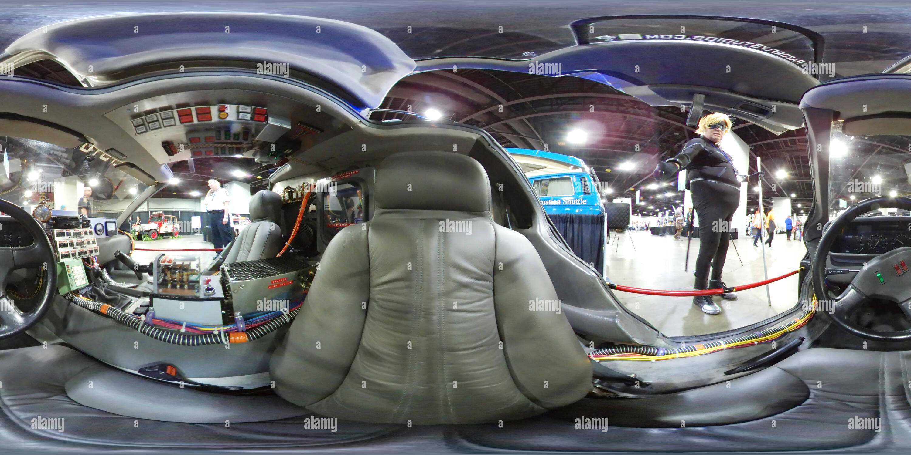360° view of Inside the Back to the Future DeLorean - Alamy