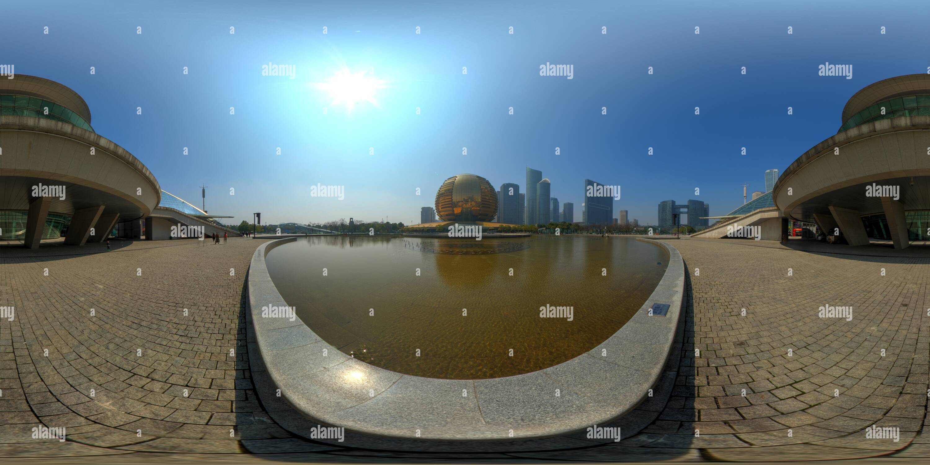 360° view of Hangzhou Life Plaza 3 front of Hangzhou Grand Theatre - Alamy