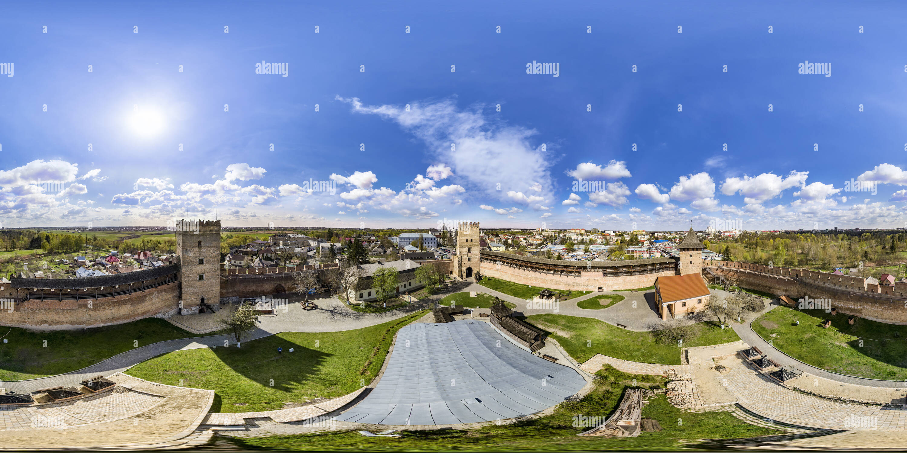 360° view of Heritage. Lutsk Castle (Lubart Castle - Alamy