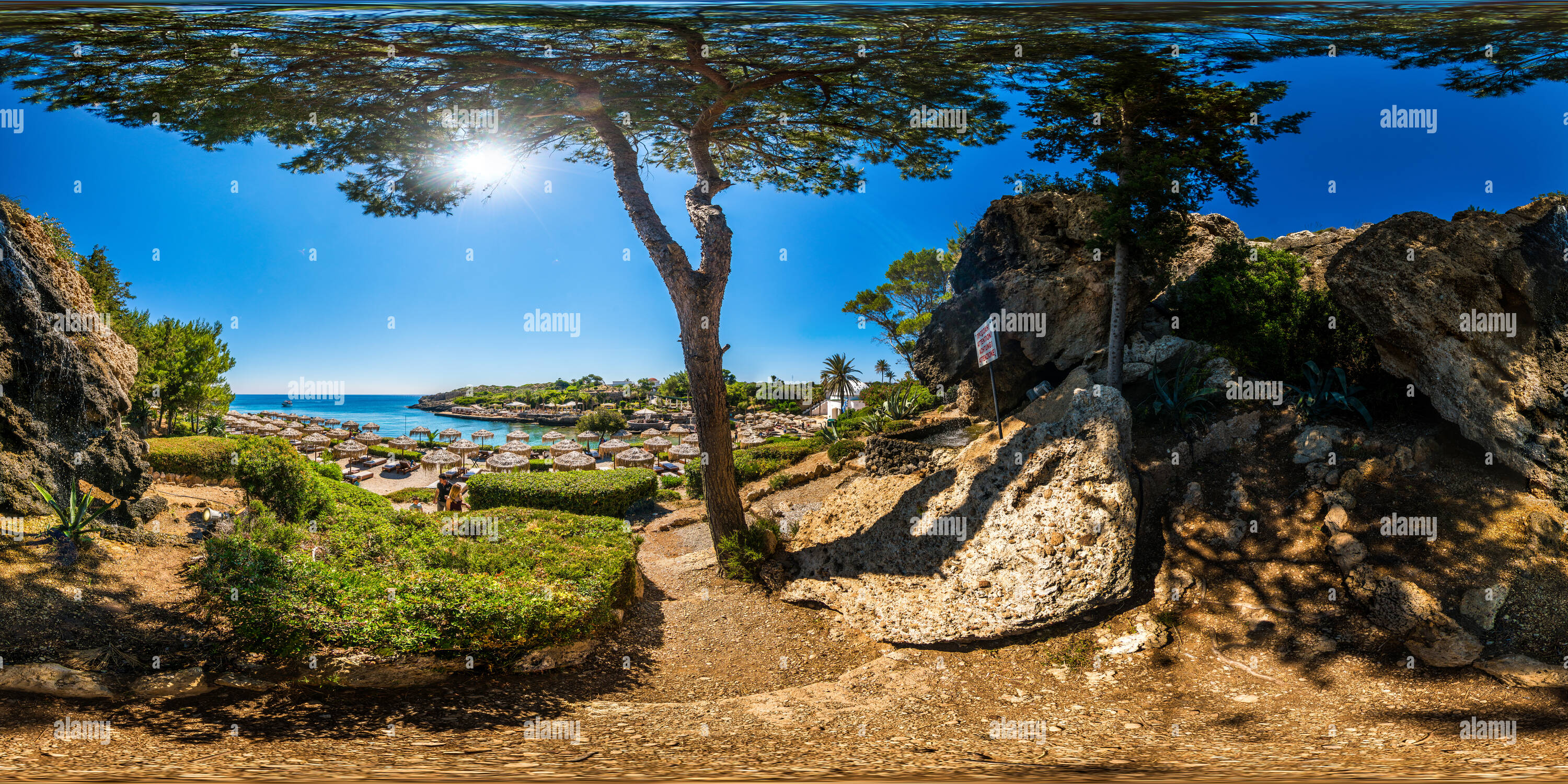 360° view of waterfall of Kallithea, Rhodes - Alamy