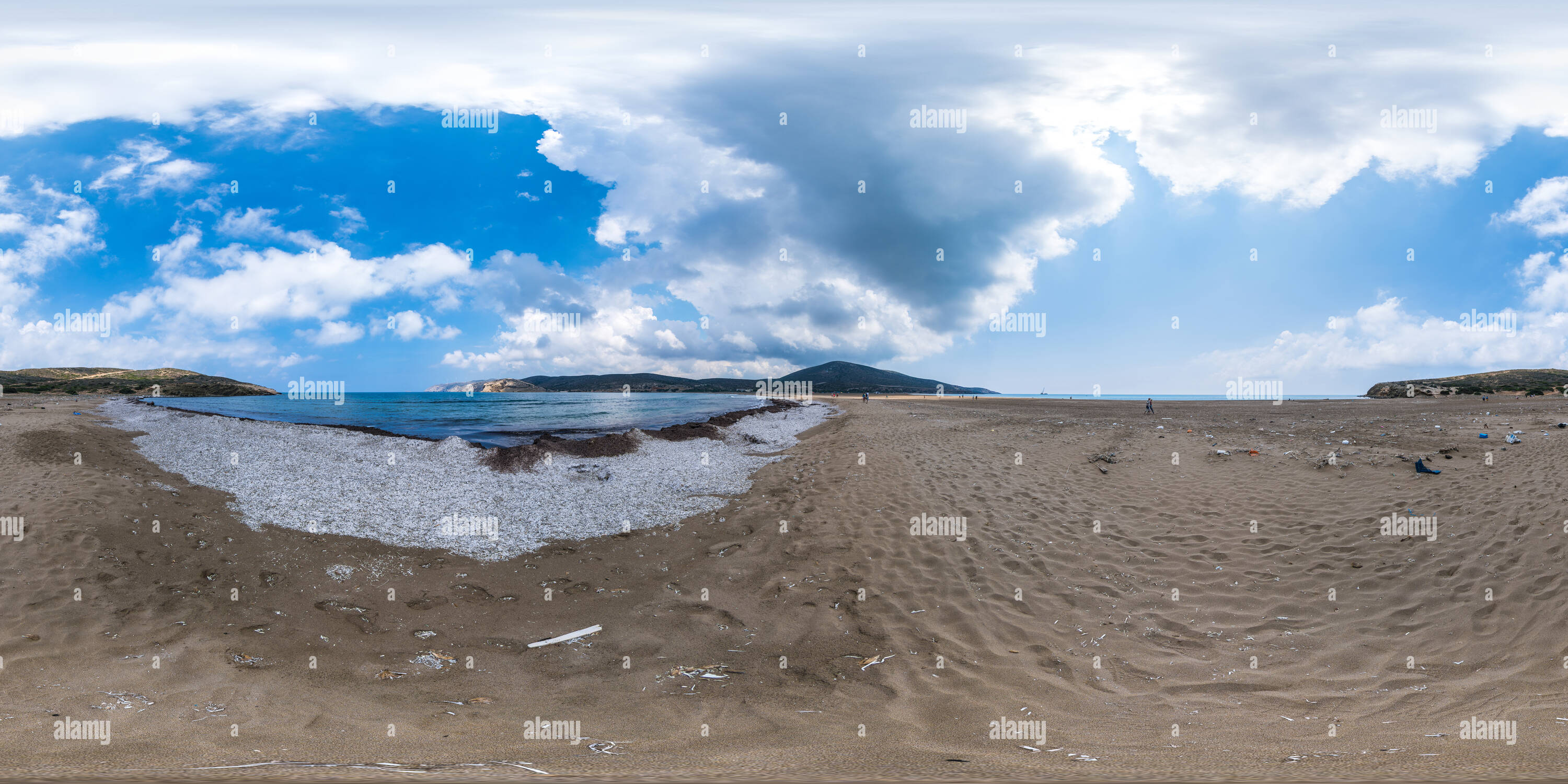 360° view of Prasonisi Kite Beach, Rhodes - Alamy