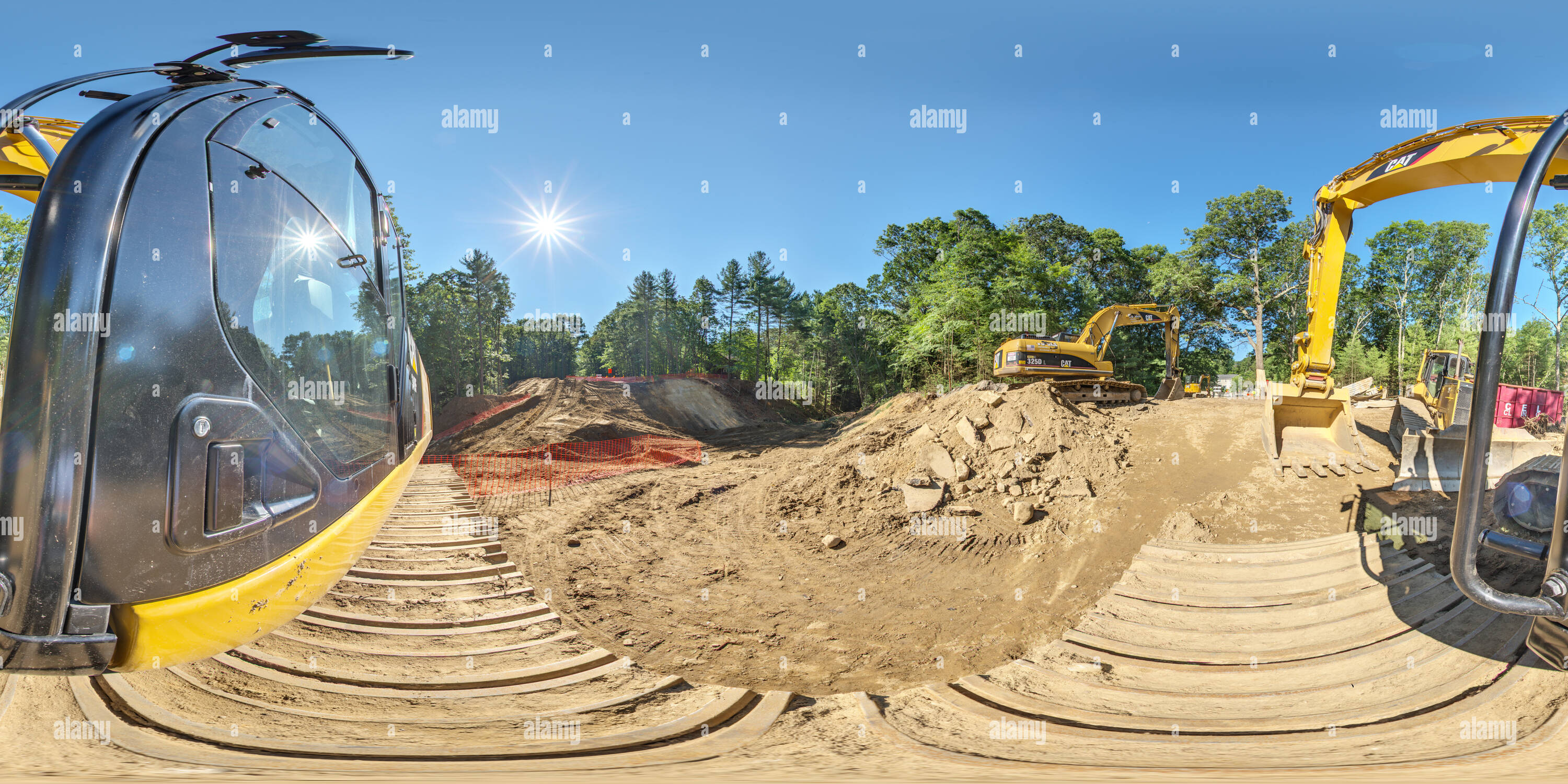360° view of Bruce Freeman Rail Trail Tunnel Under Construction - Alamy