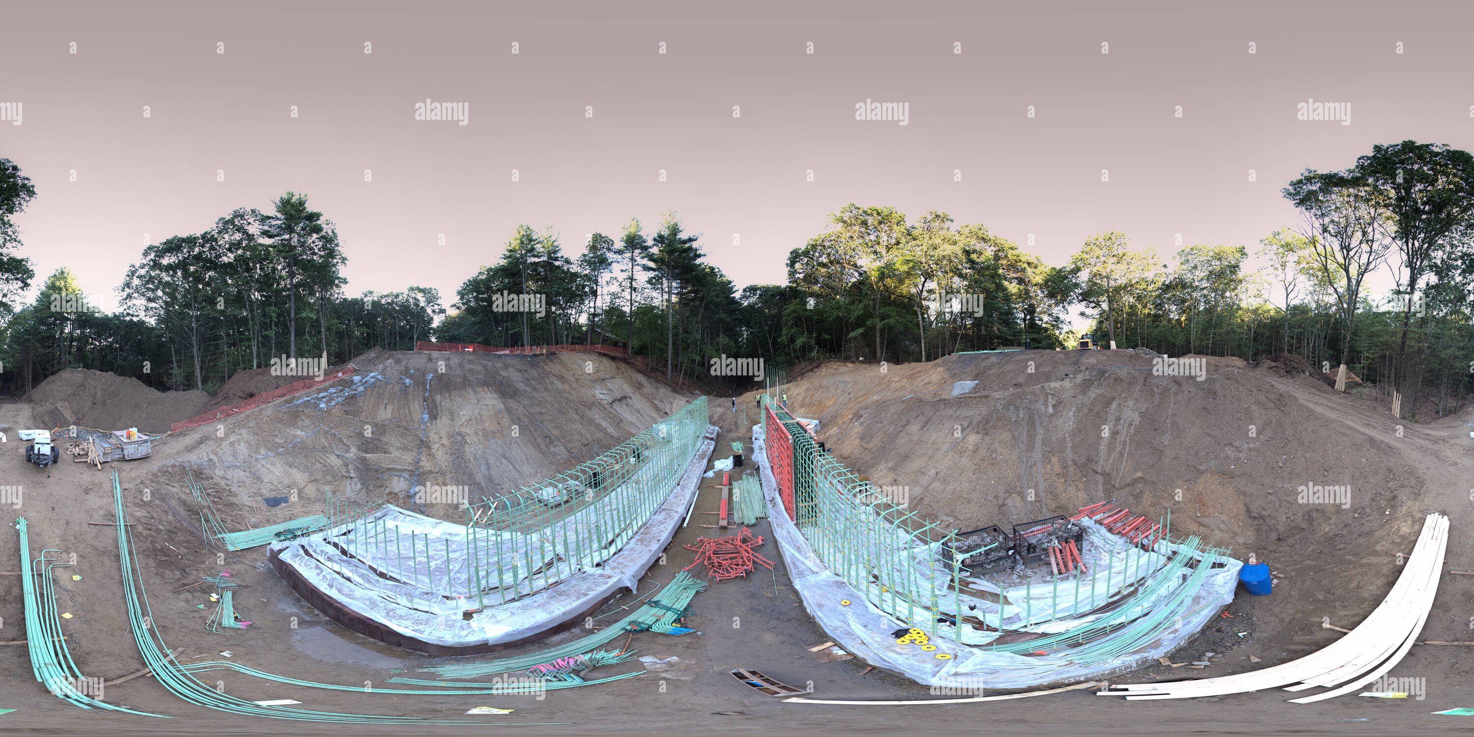 360° view of Bruce Freeman Rail Trail Tunnel - Dawn July 26 2017 - Alamy