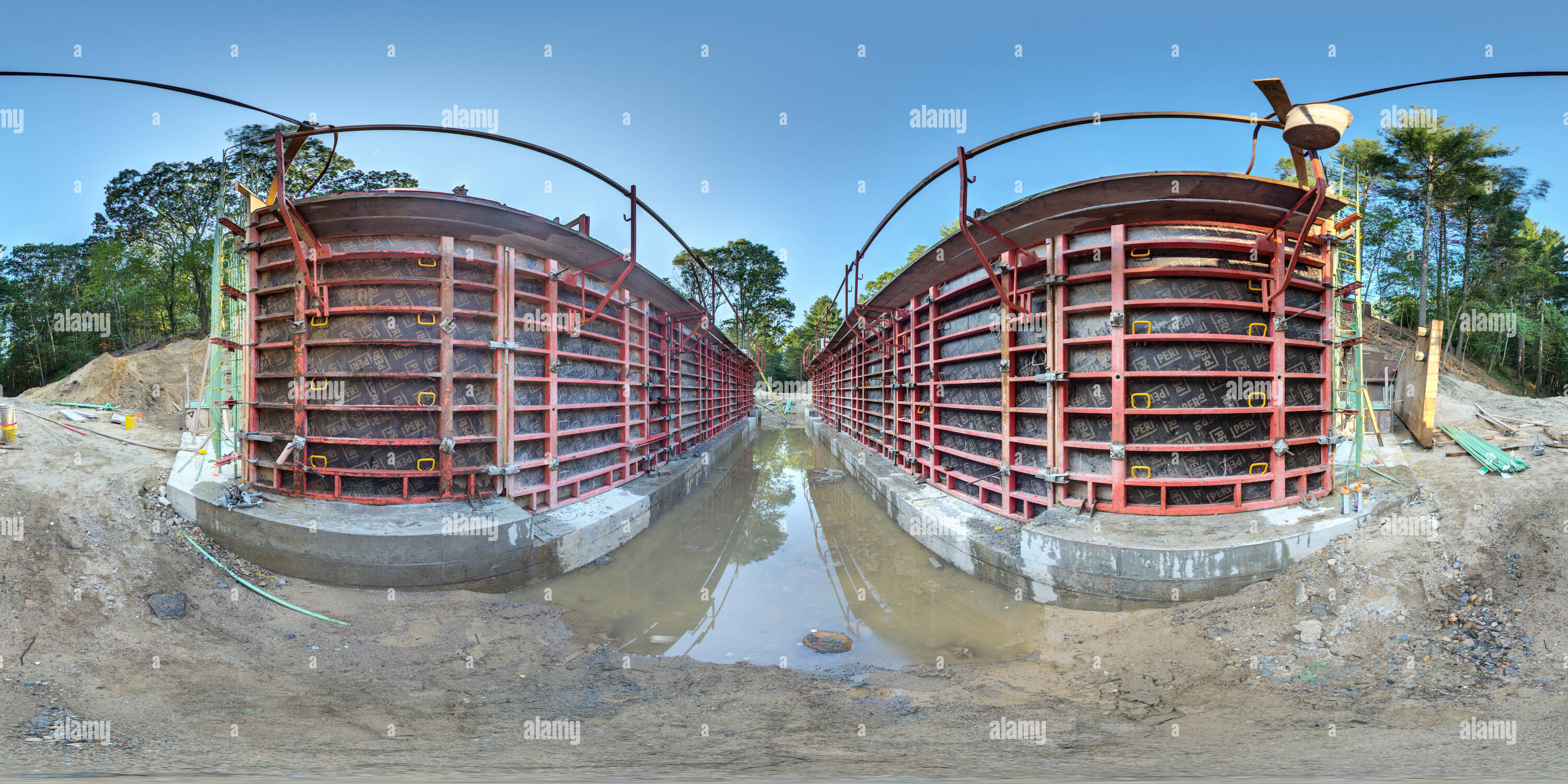 360° view of Bruce Freeman Rail Trail Tunnel - Aug 3, 2017 - Alamy
