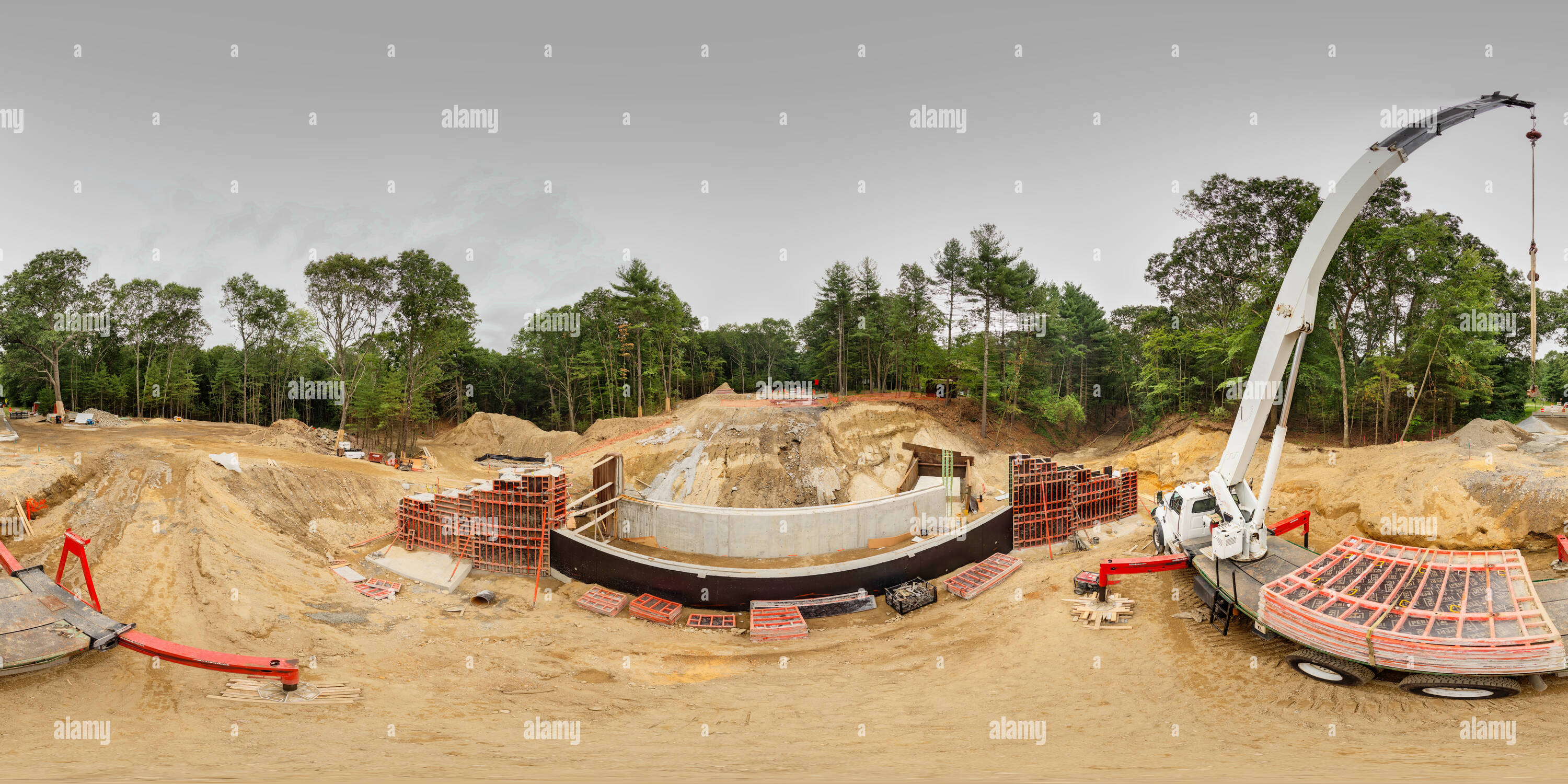 360° view of Bruce Freeman Rail Trail Tunnel - Aug 15, 2017 - Alamy