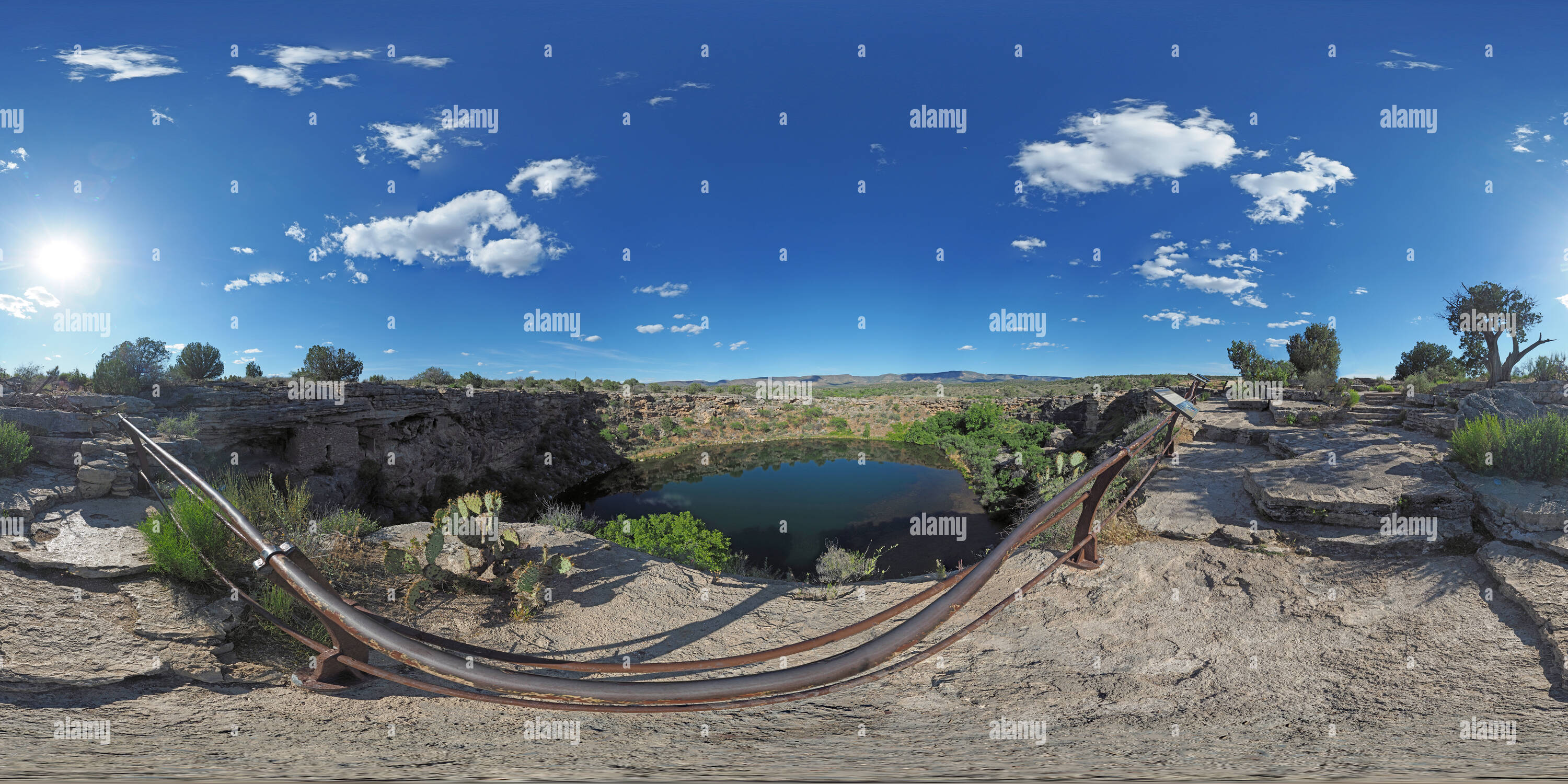 360° view of Montezuma Well, Camp Verde, Arizona - Alamy