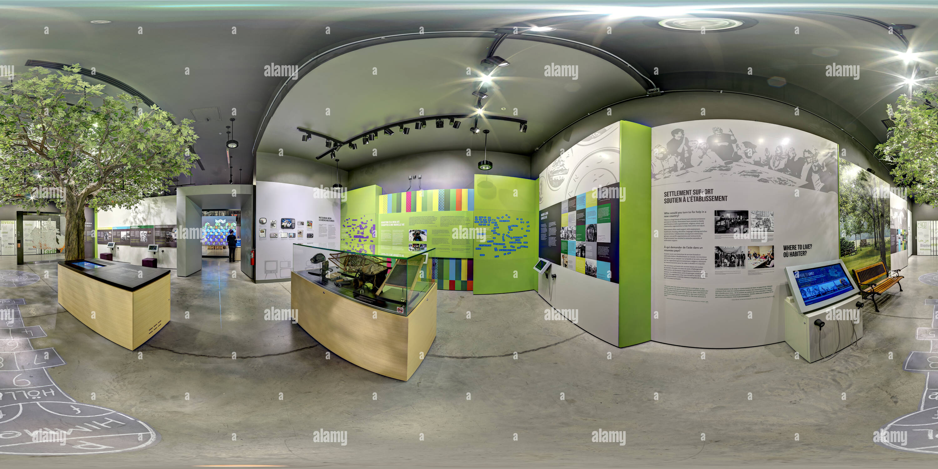 360° view of Canadian Immigration Hall 2 - Alamy