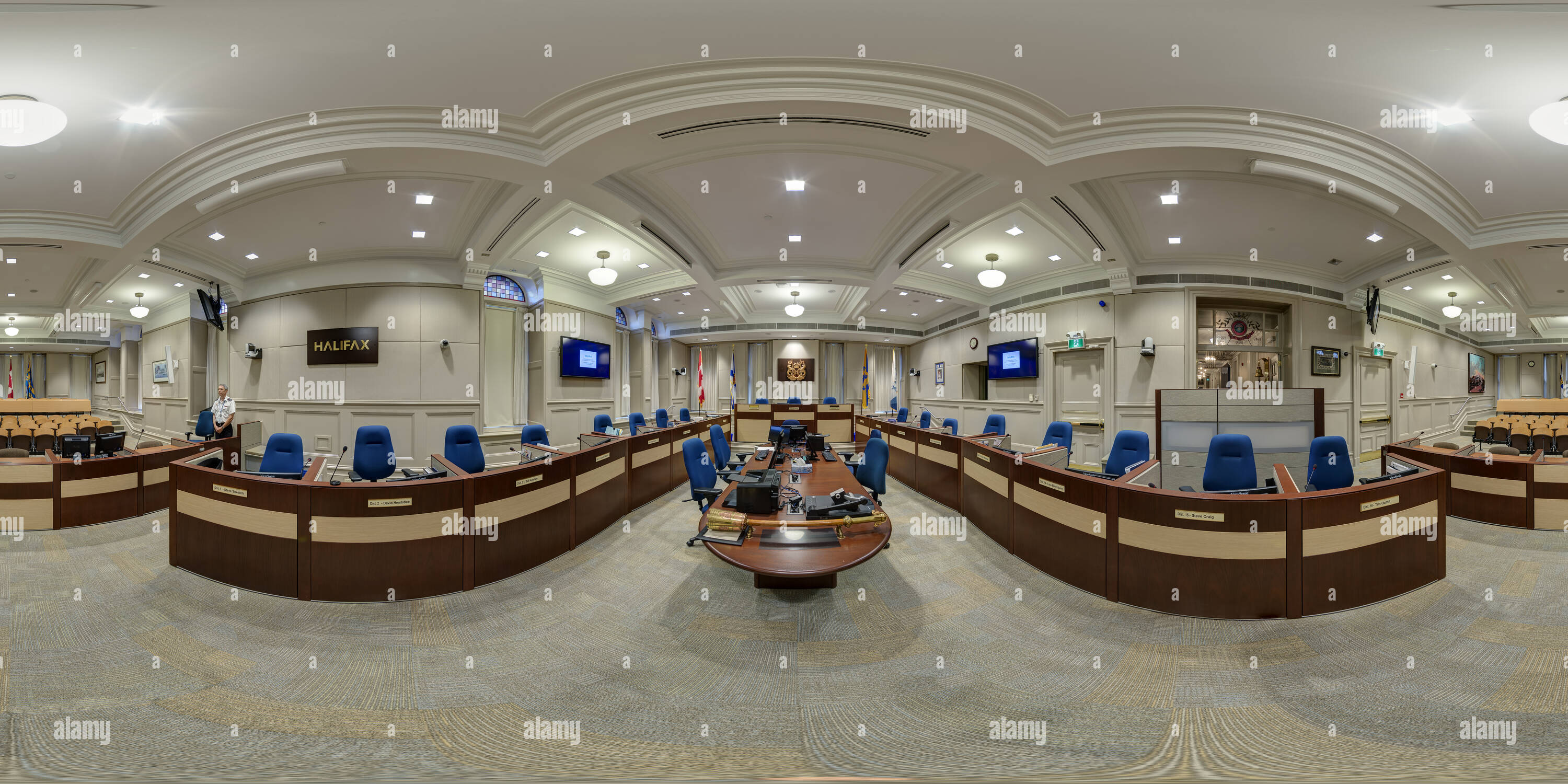 360° view of Halifax City Council Chamber - Alamy