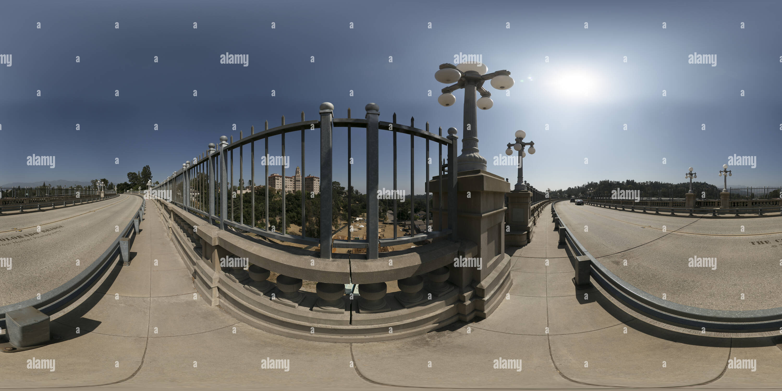 360° view of Colorado Bridge (Colorado Street Bridge), Pasadena, Ca - Alamy