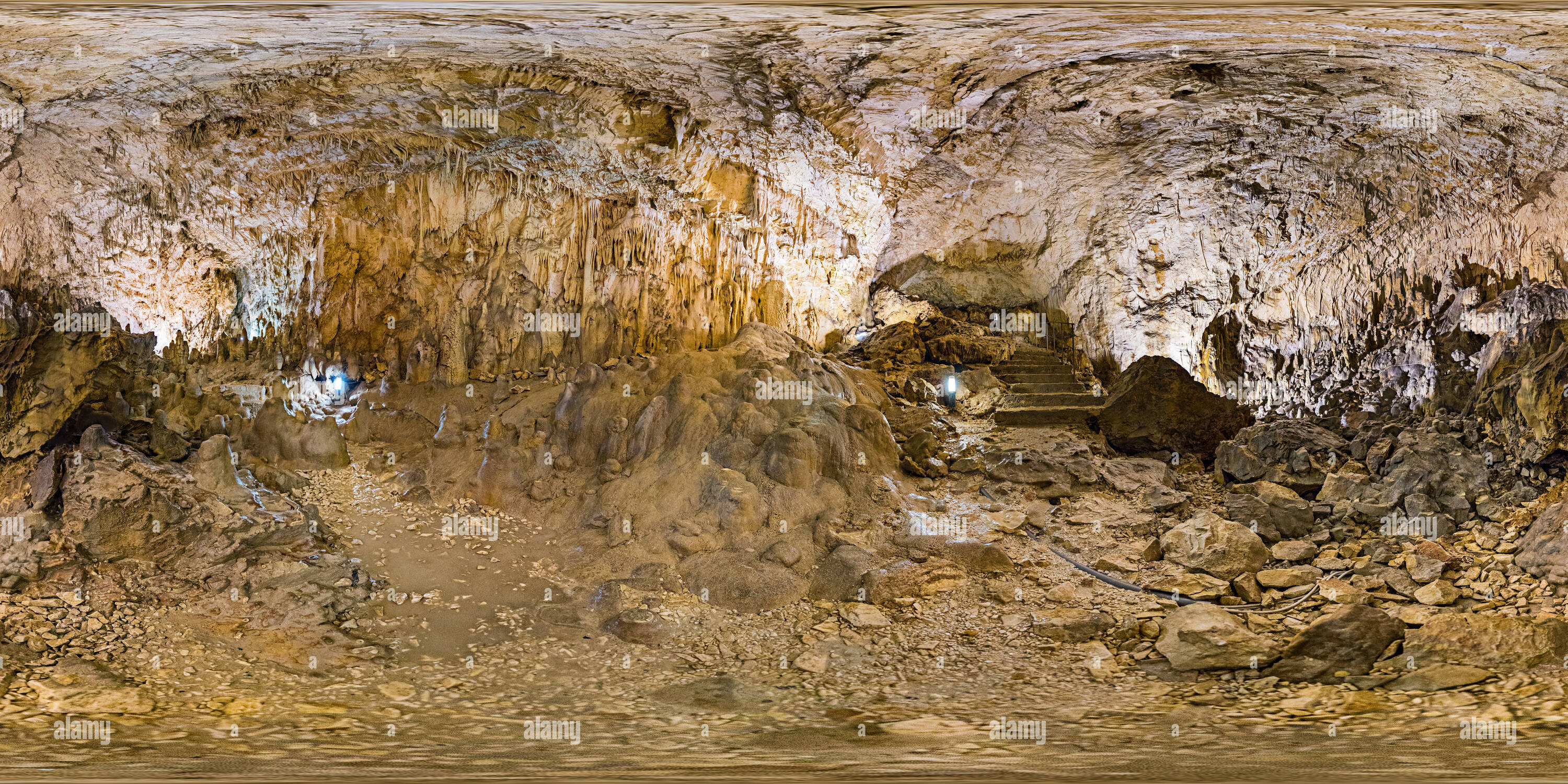360° view of Inside Cavallone Cave - Alamy