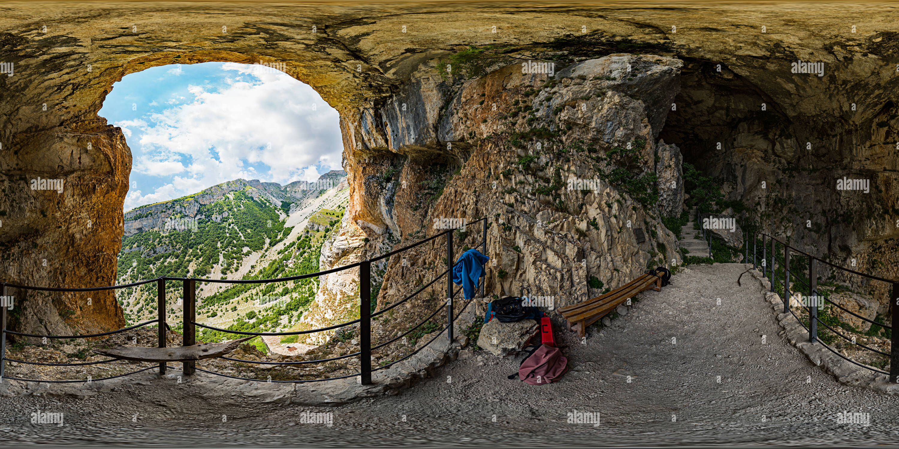 360° view of Entrance Cavallone Cave - Alamy