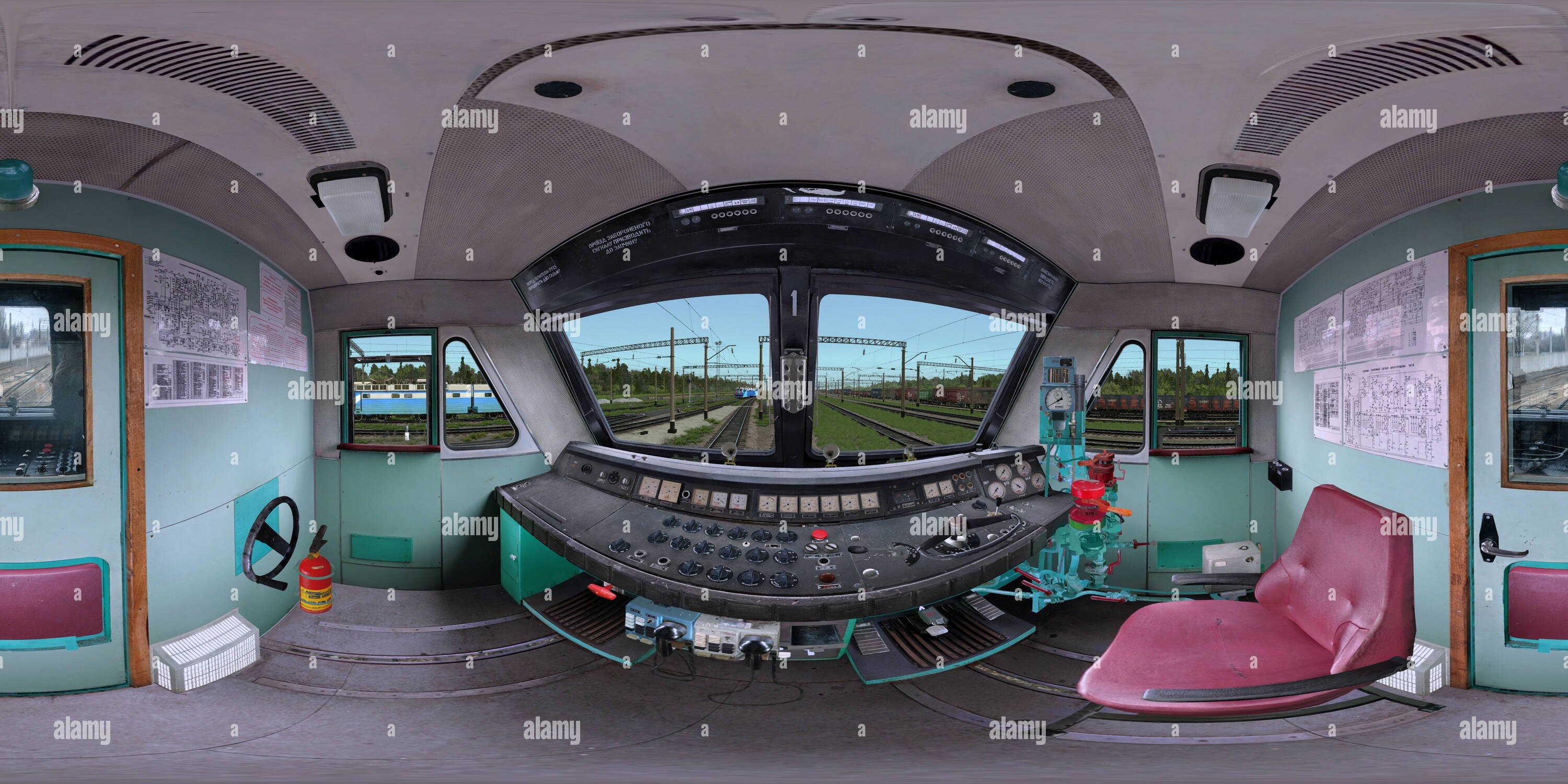 360° view of CHS8 cab in Trainz 2012 - Alamy
