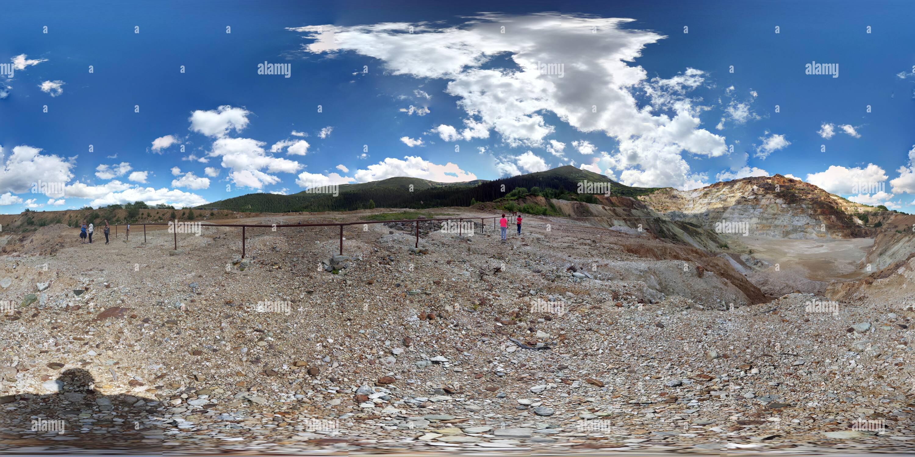 360° view of Sulfur career on Călimani Mountains- Romania - Alamy