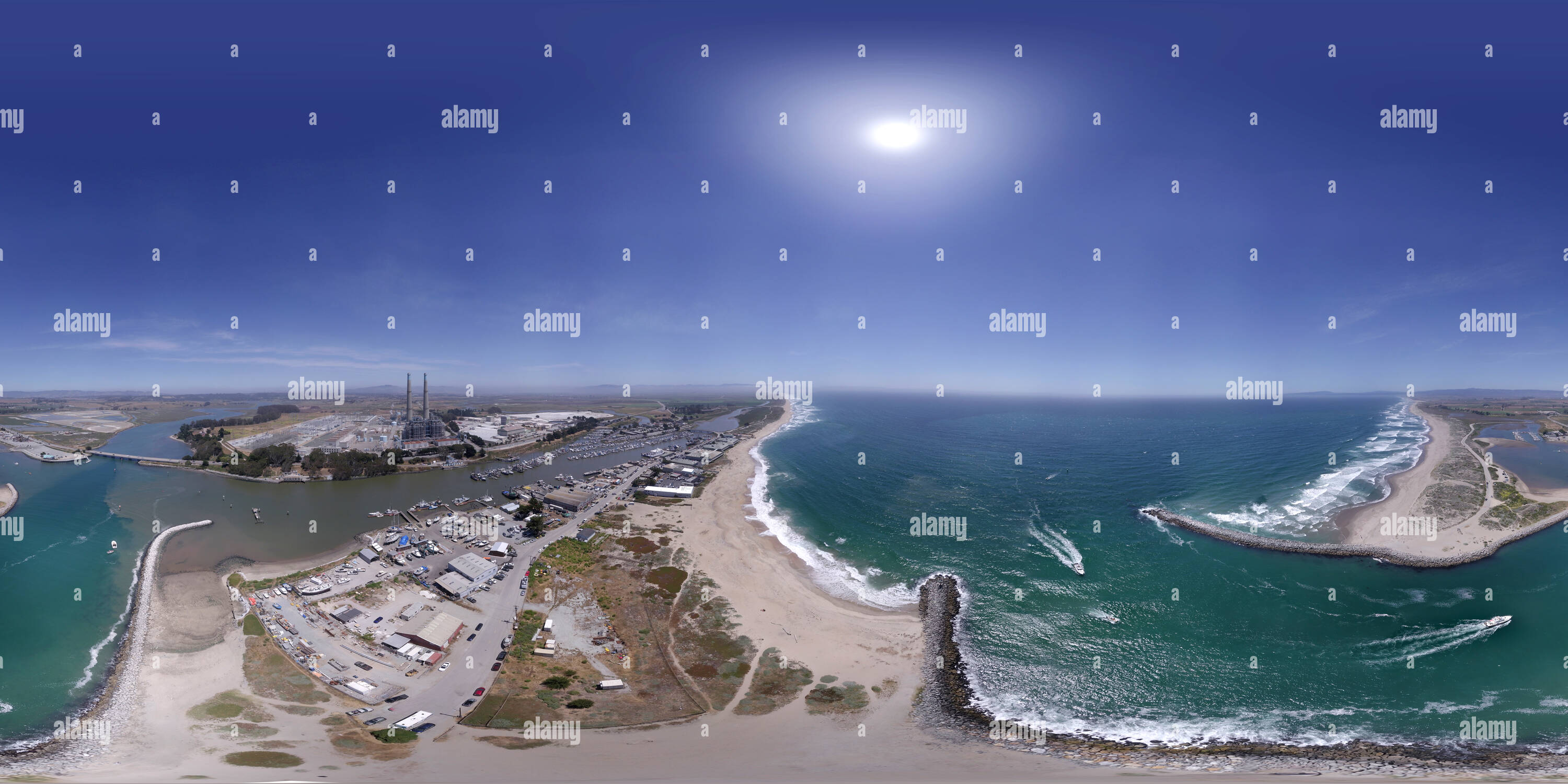 360° view of Moss Landing, California, USA - Alamy