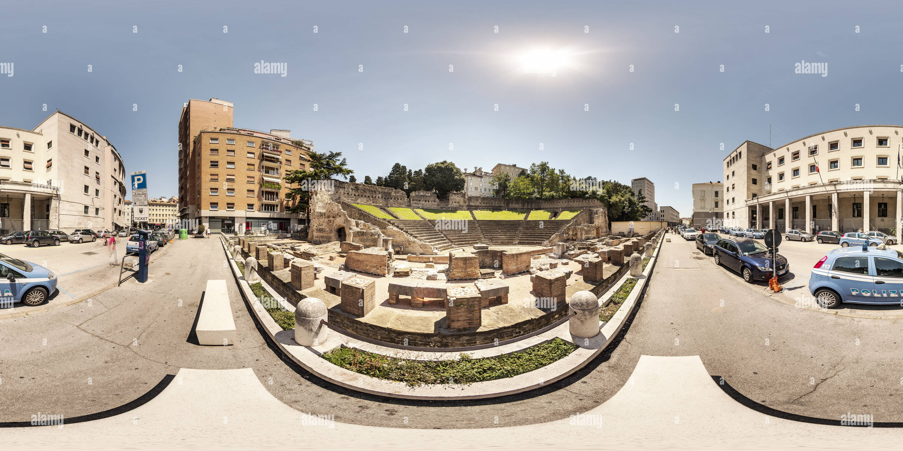 360° view of Roman Theatre in Trieste - Alamy