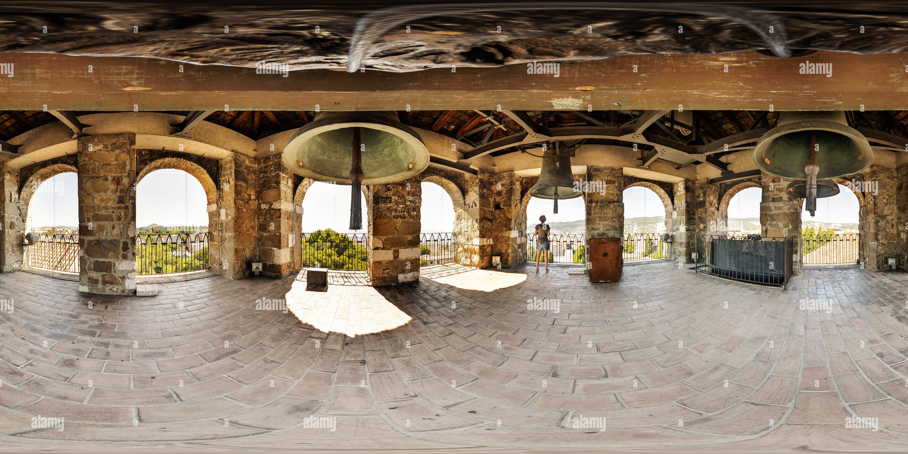 360° view of Trieste-Cathedral of San Giusto-bell tower - Alamy