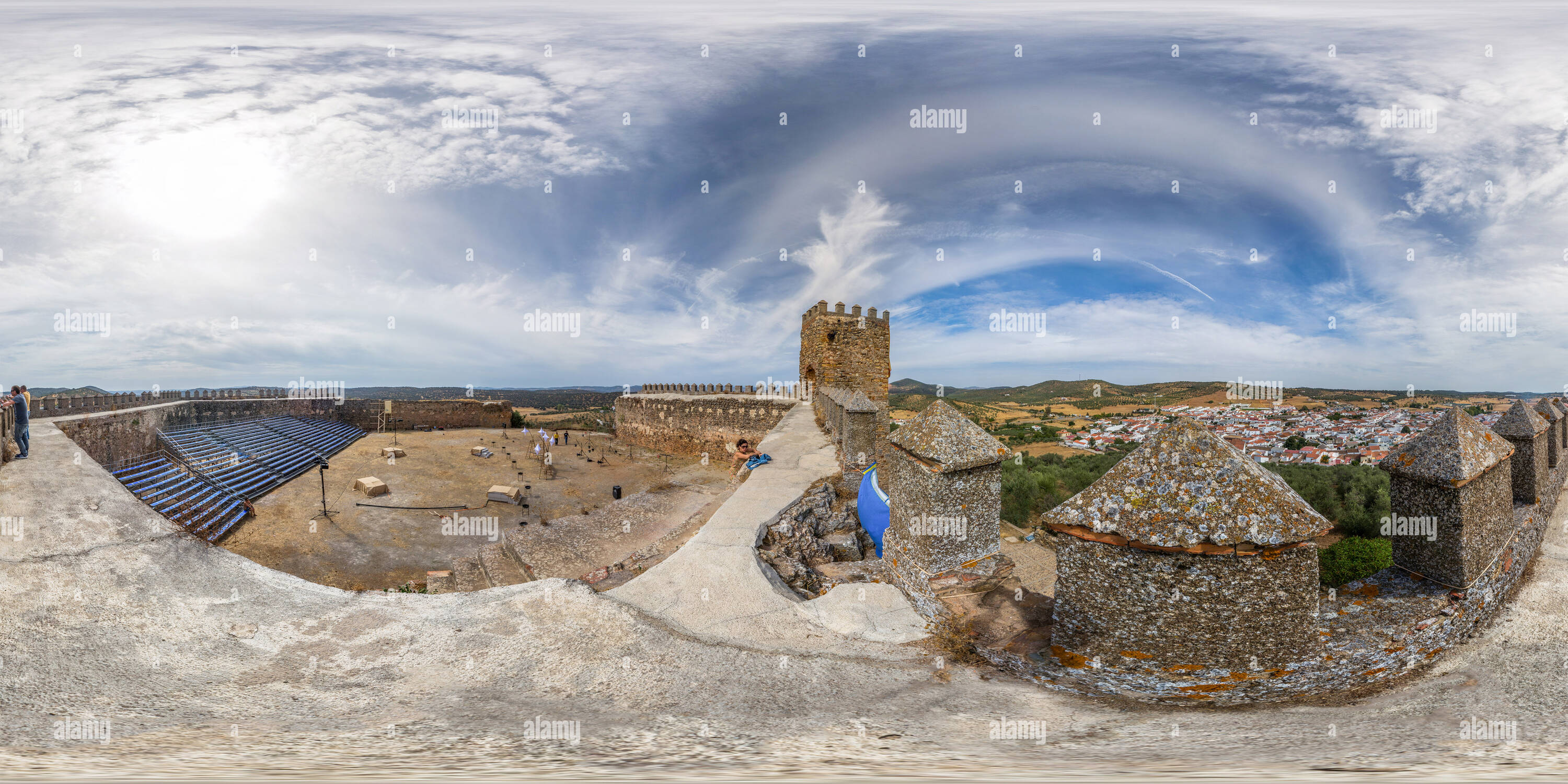 360° view of Castle of Alanís de la Sierra - Alamy