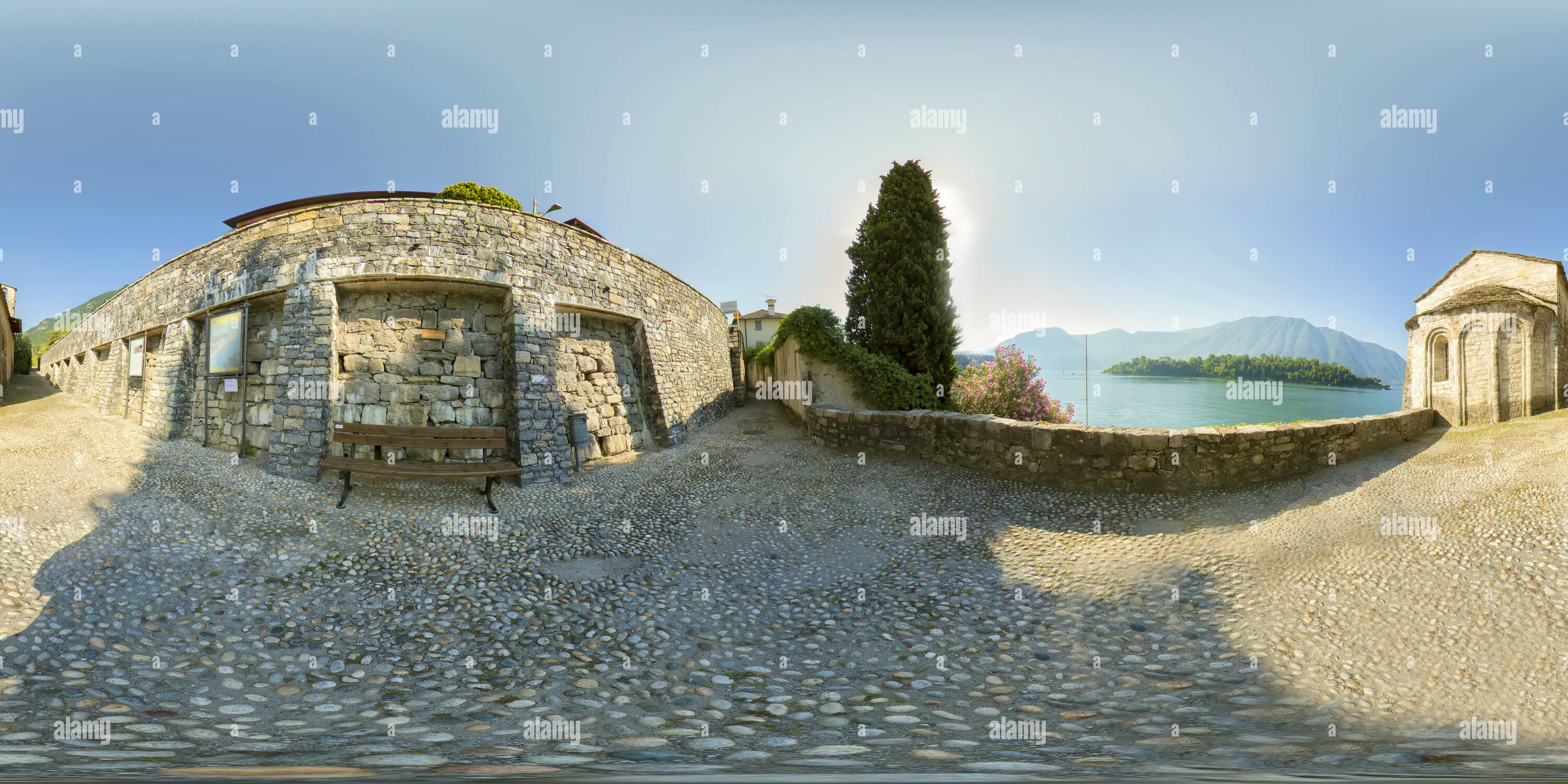 360° view of the church of San Giacomo, Ossuccio, Como - Alamy