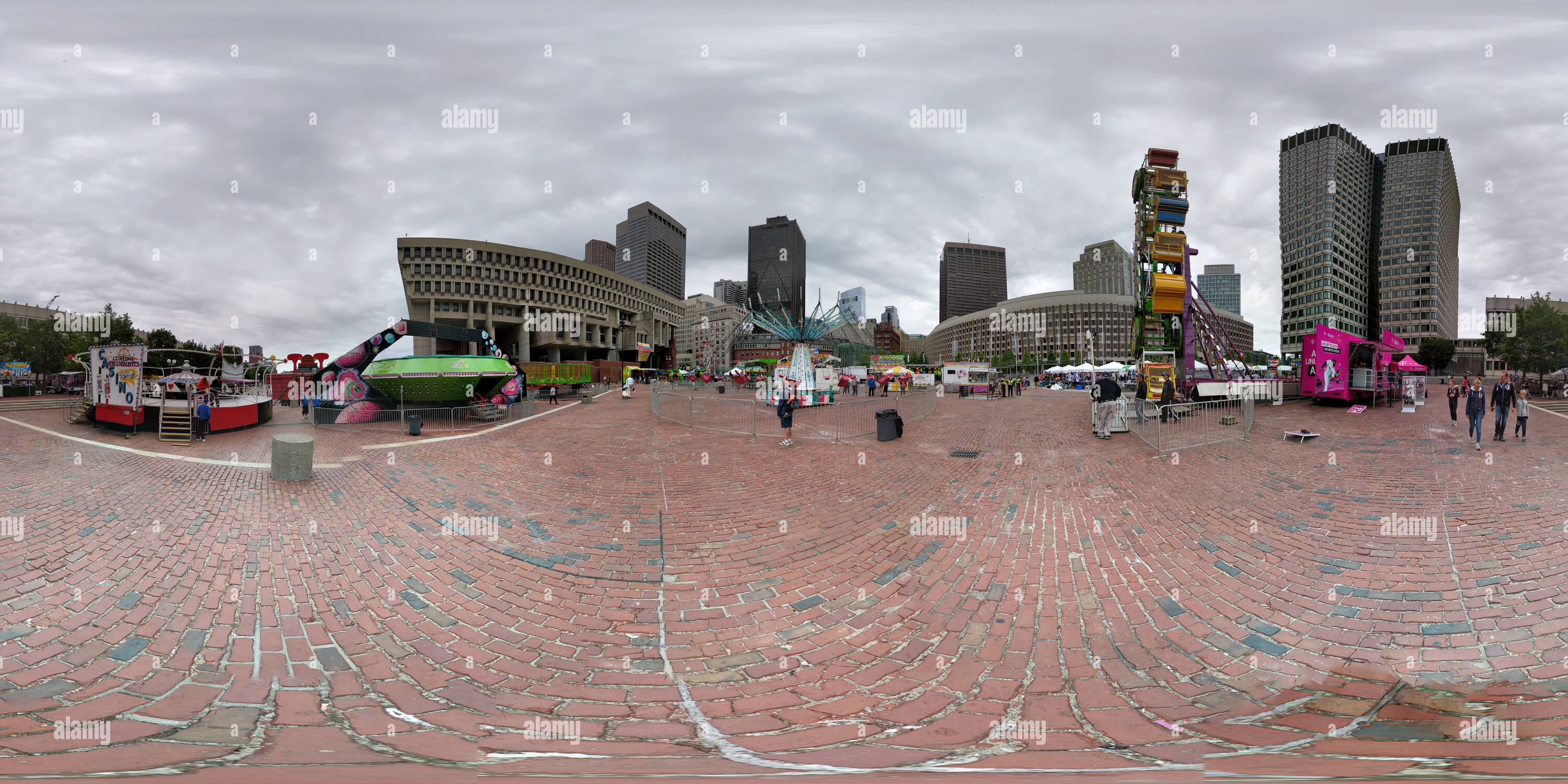 360° view of City Hall Plaza Boston - Alamy