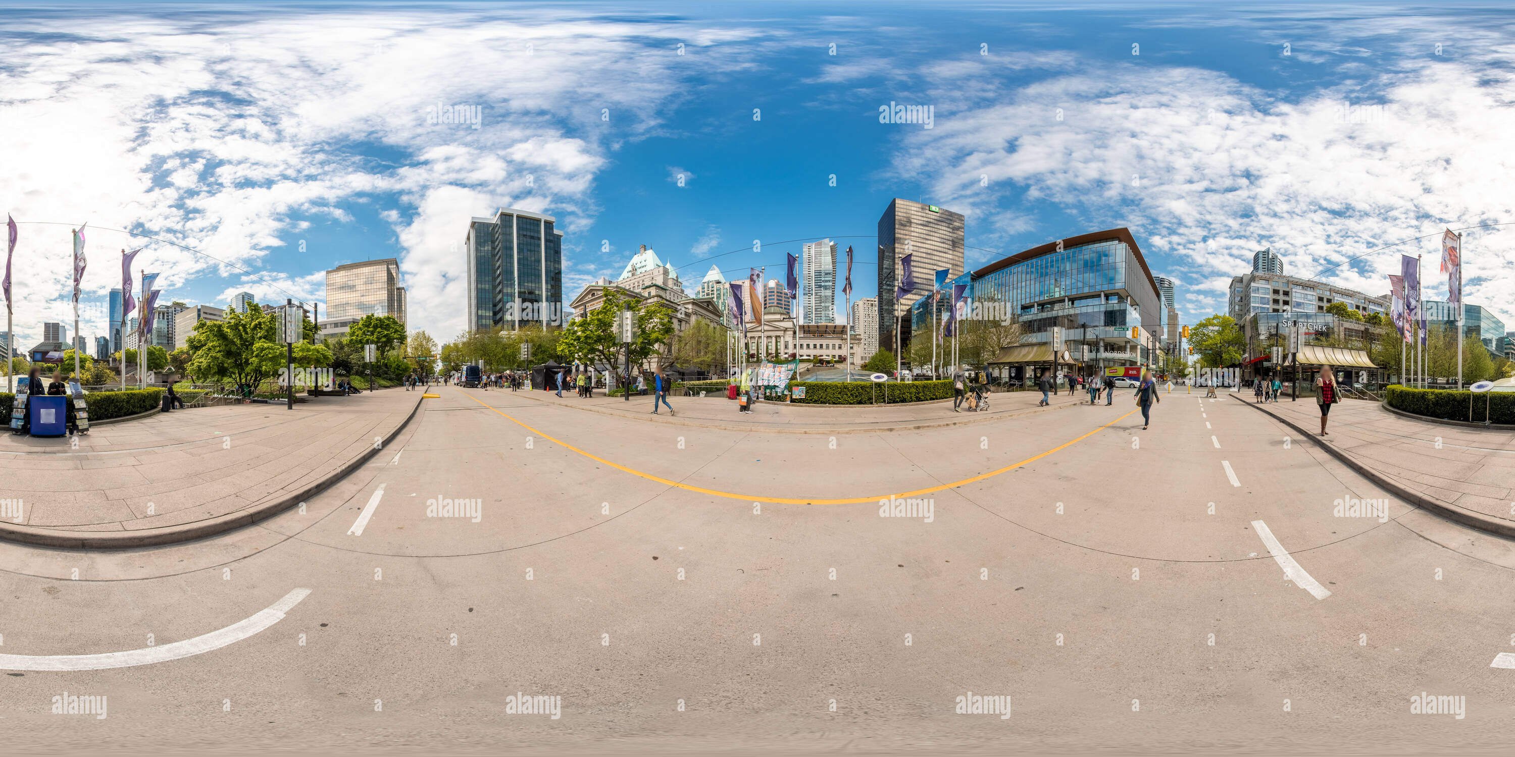 360° view of Robson Square, Vancouver, BC, Canada - Alamy