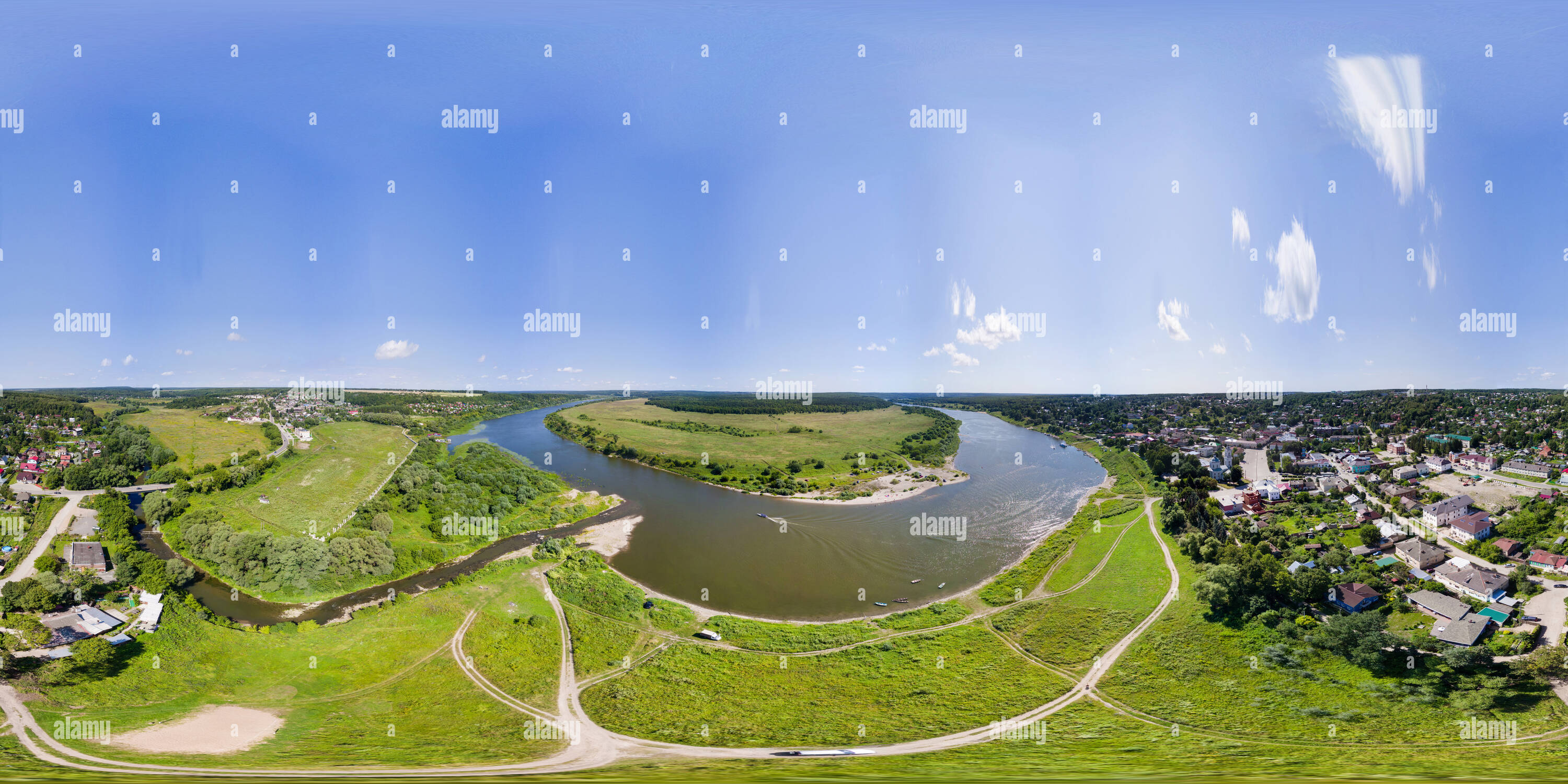 Summer river water relax beach forest clouds mavic quadcopter hi-res ...