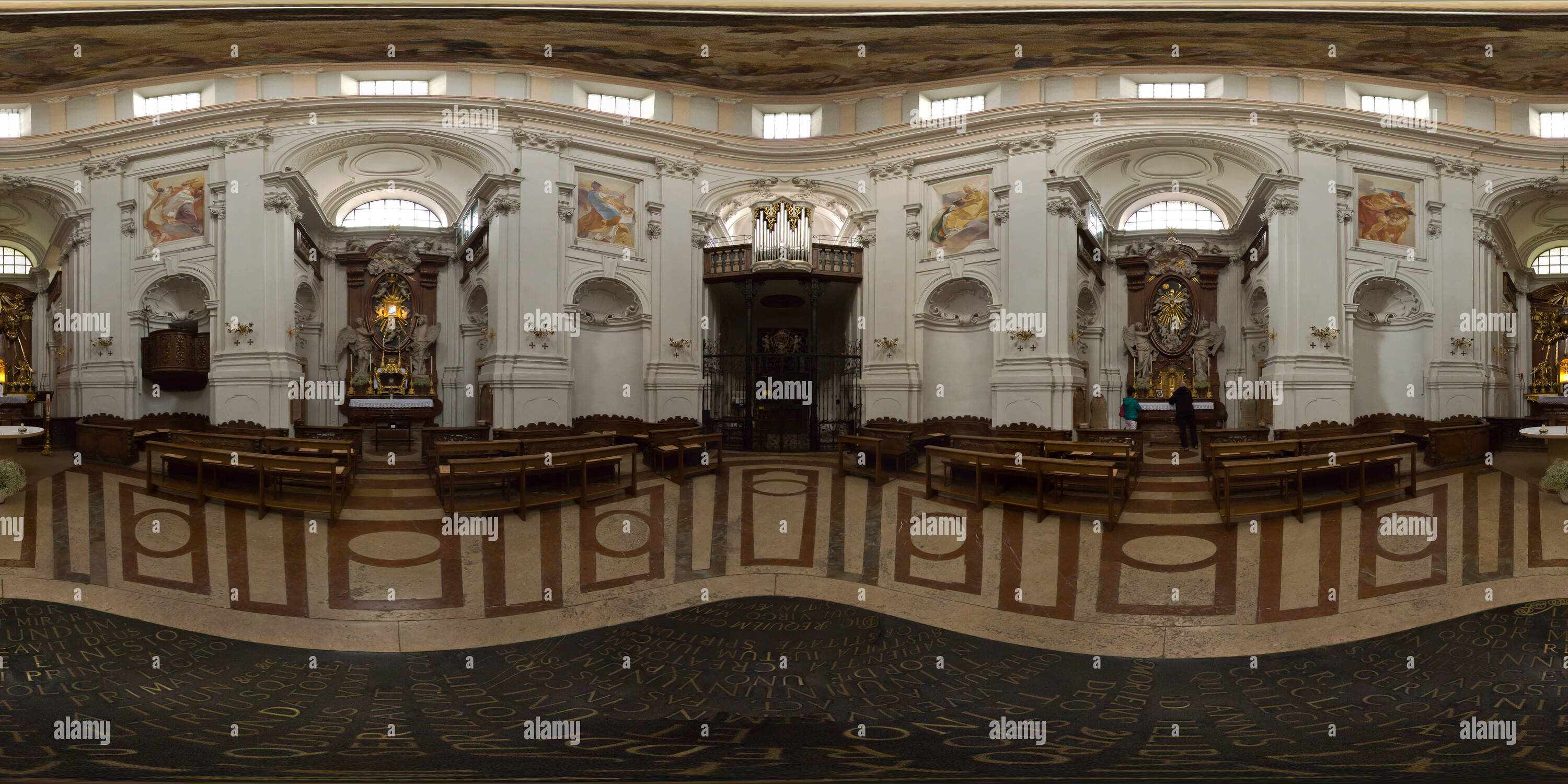 360° view of Holy Trinity Church Salzburg, Interior, 2017-09 - Alamy