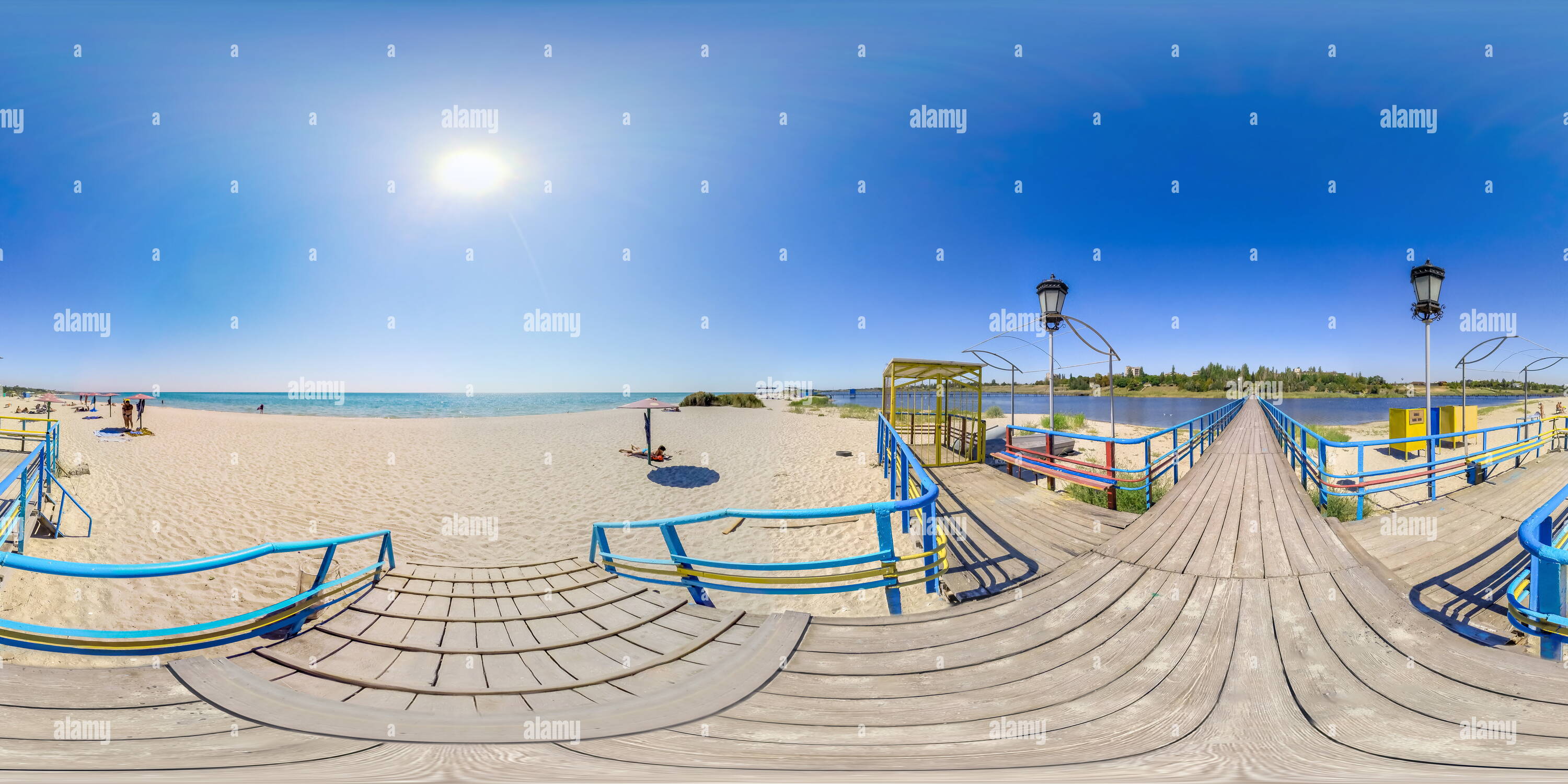 360° view of A bridge on the beach, Primorsk, 2014 - Alamy