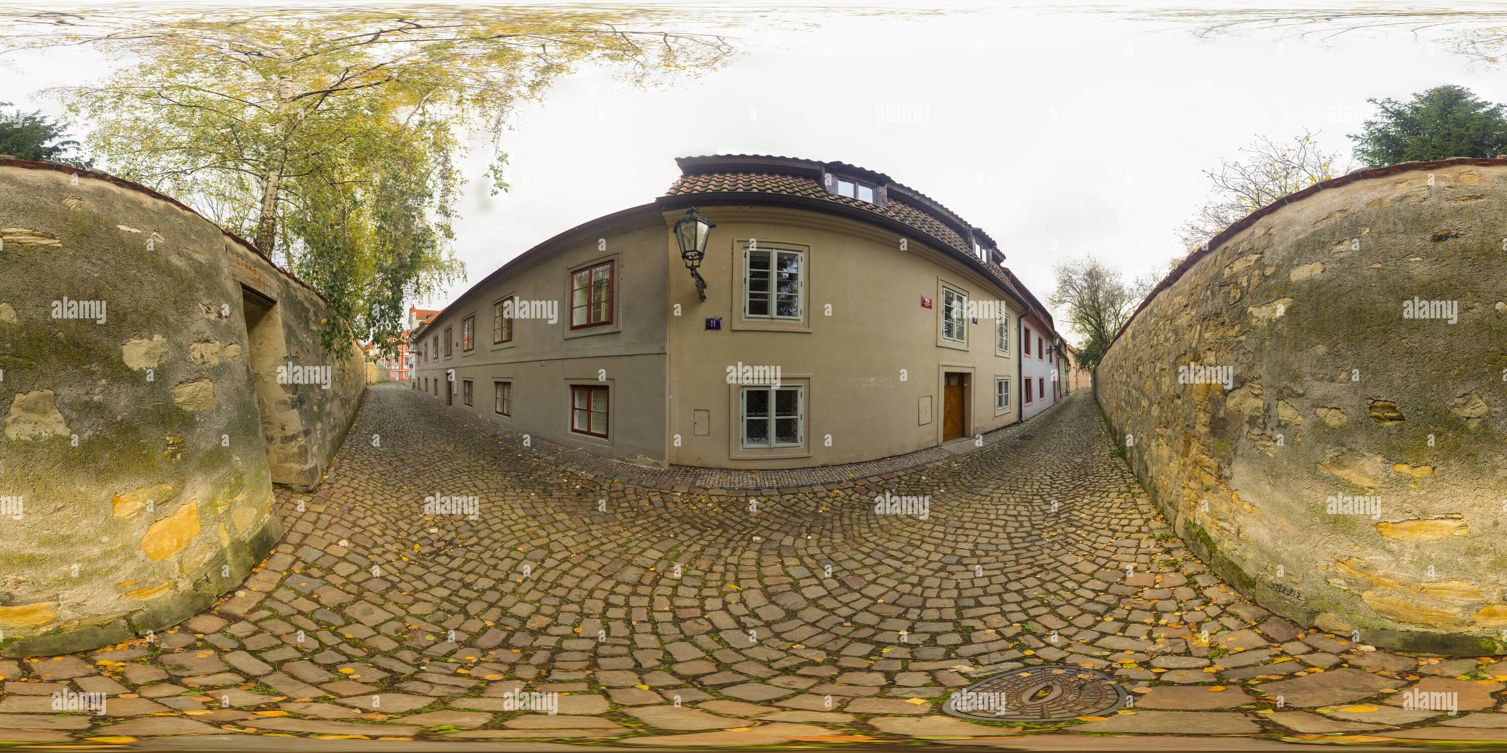 360° view of New World street in Prague - Alamy