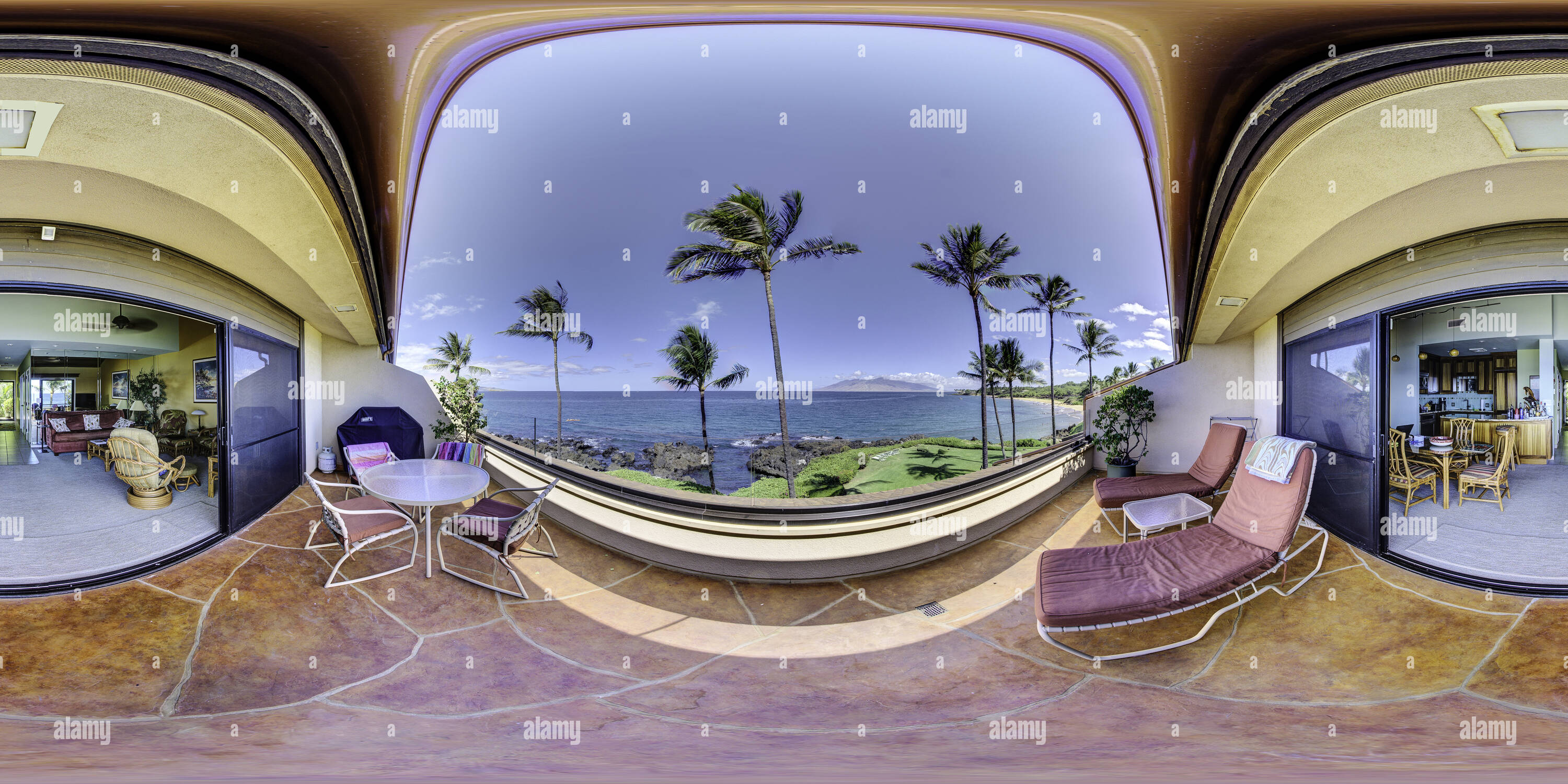 360° view of Makena Surf Lanai Panorama, Maui - Alamy