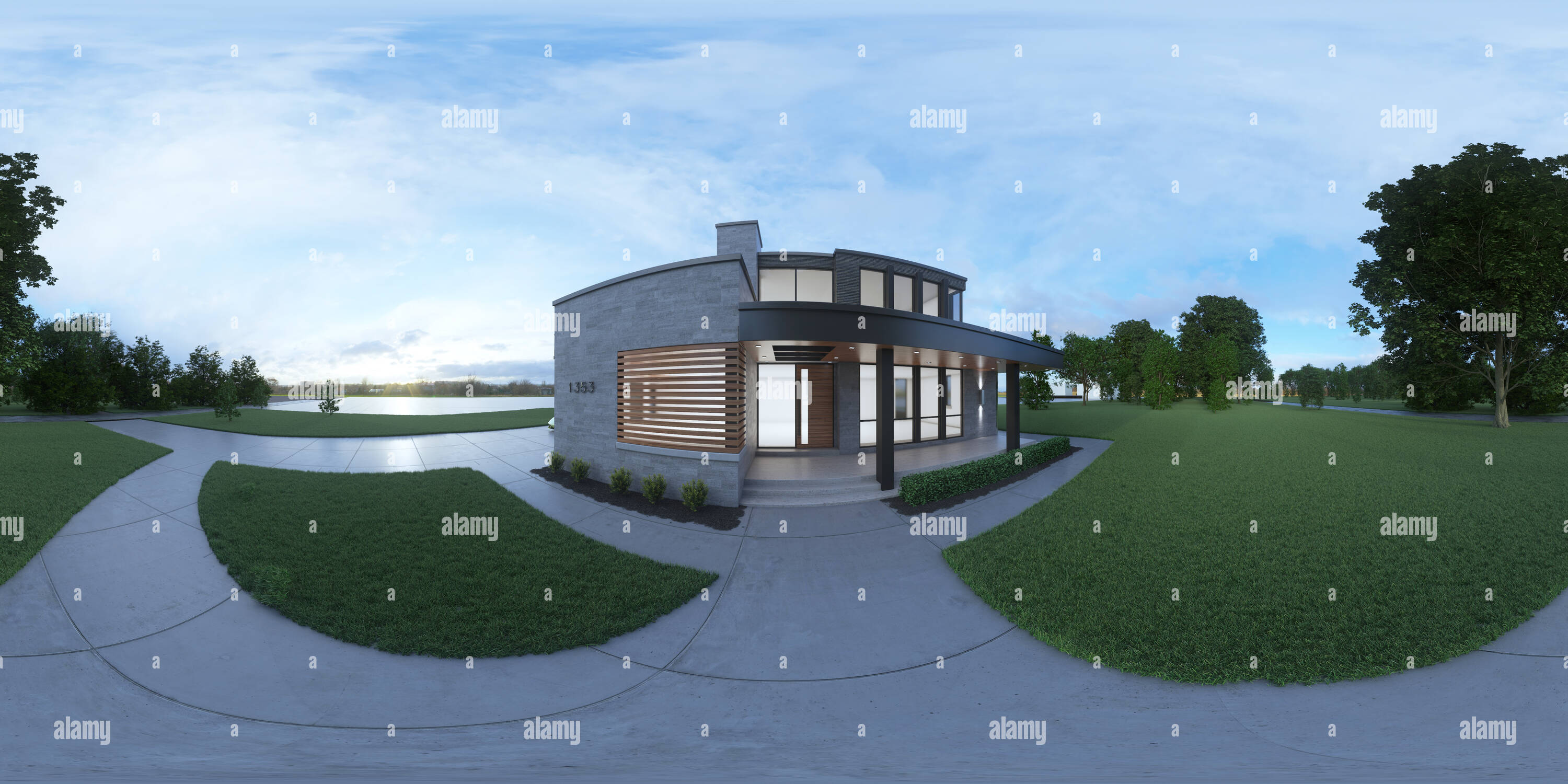 360° view of Canadian residential house - Alamy