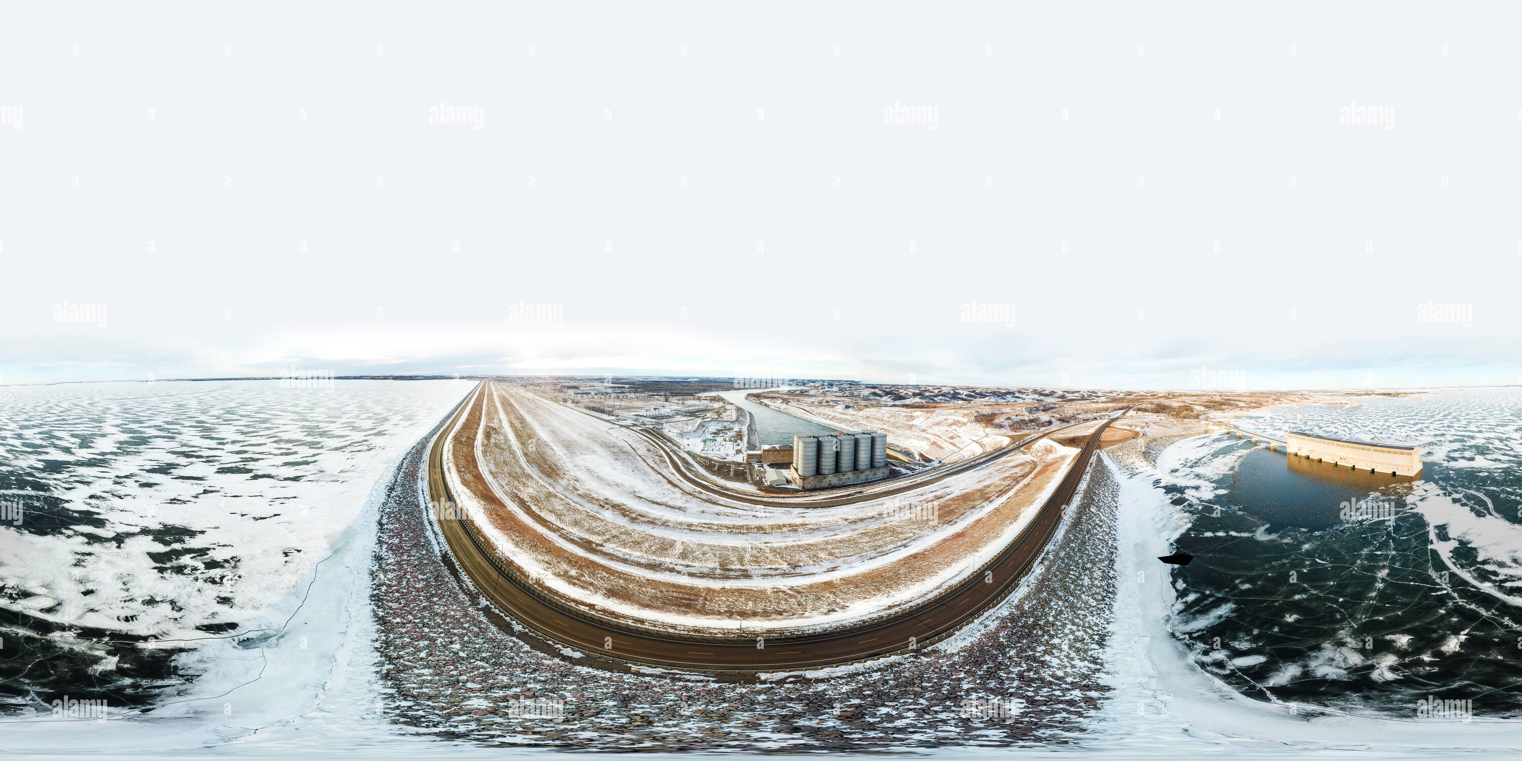 360° view of Garrison Dam 360 - Alamy