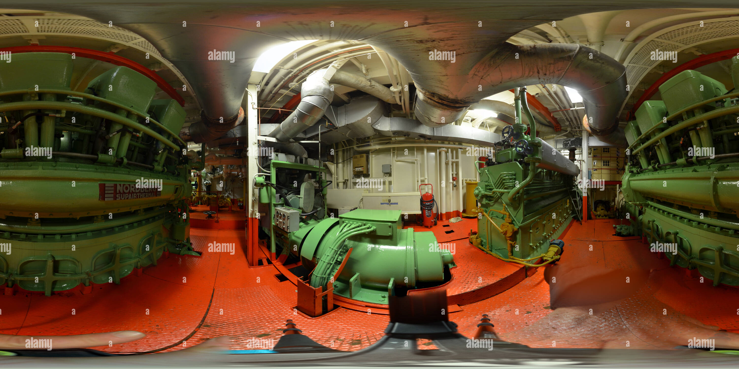 360° view of Engine room, MF Skagen - Alamy