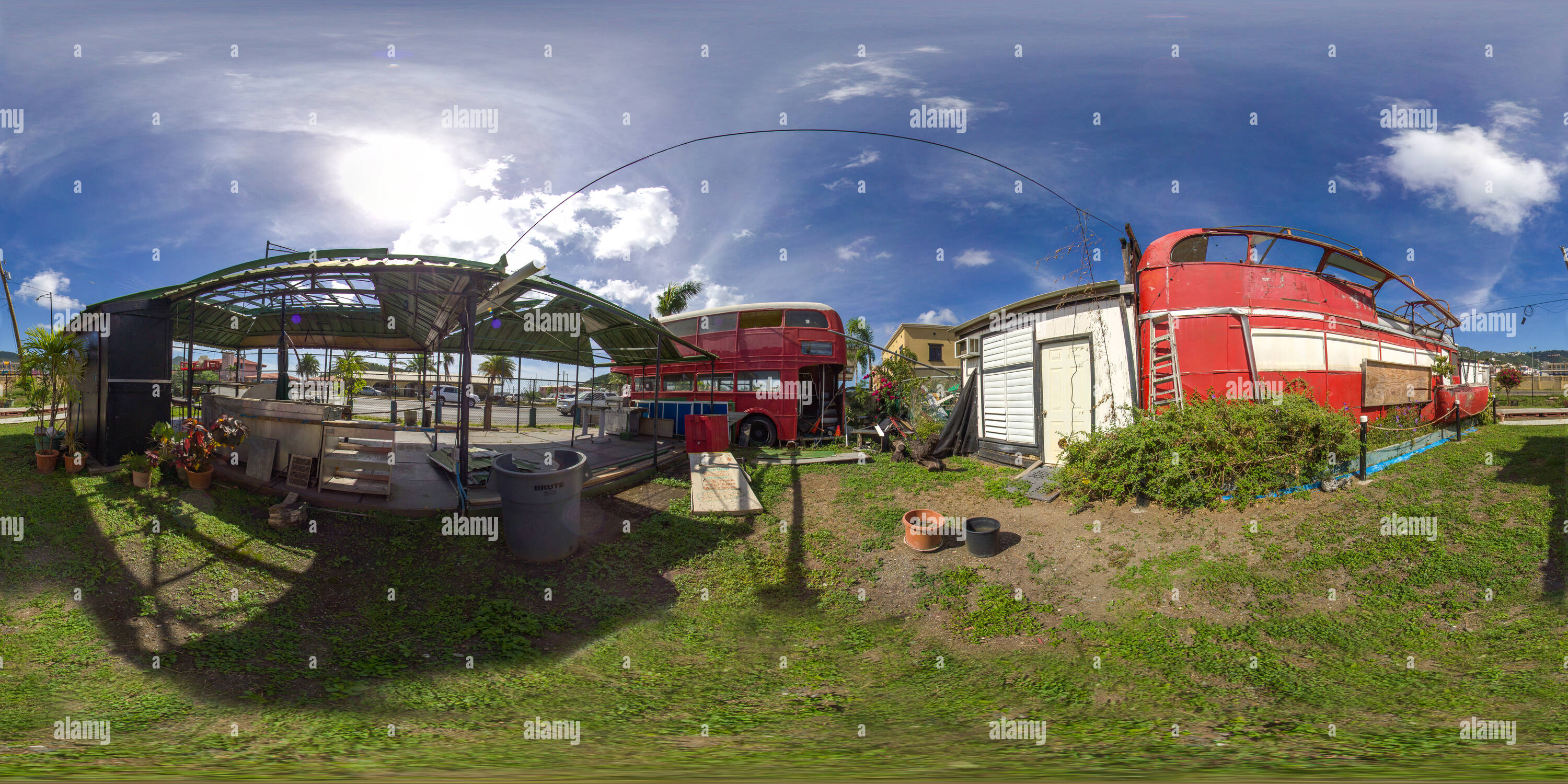 360° view of Percy's Bus Stop, St.Thomas, USVI - Alamy