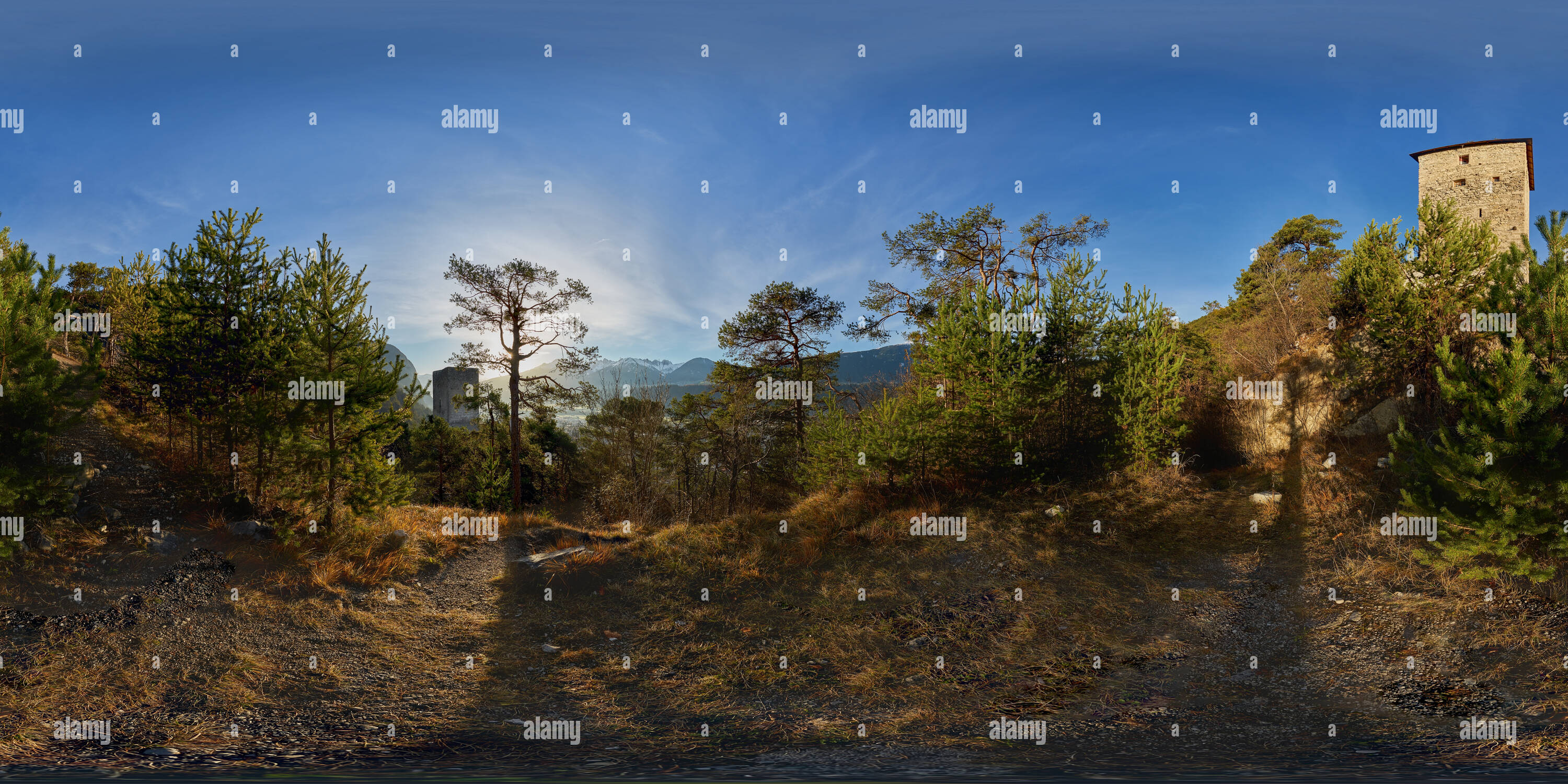 360° view of Fragenstein castle - Zirl, Tyrol - Alamy