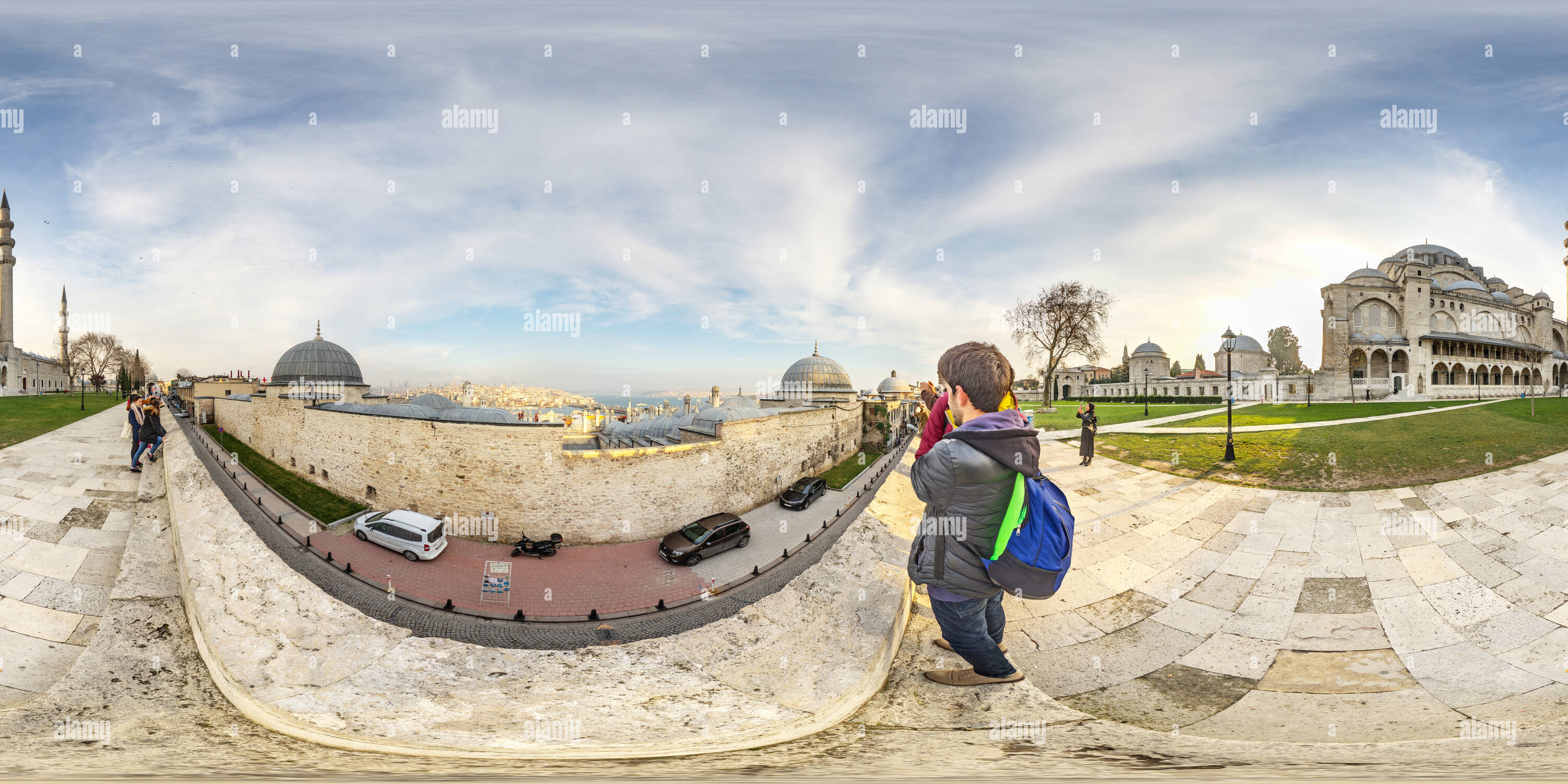 360° view of Suleymaniye Mosque outer walls - Alamy
