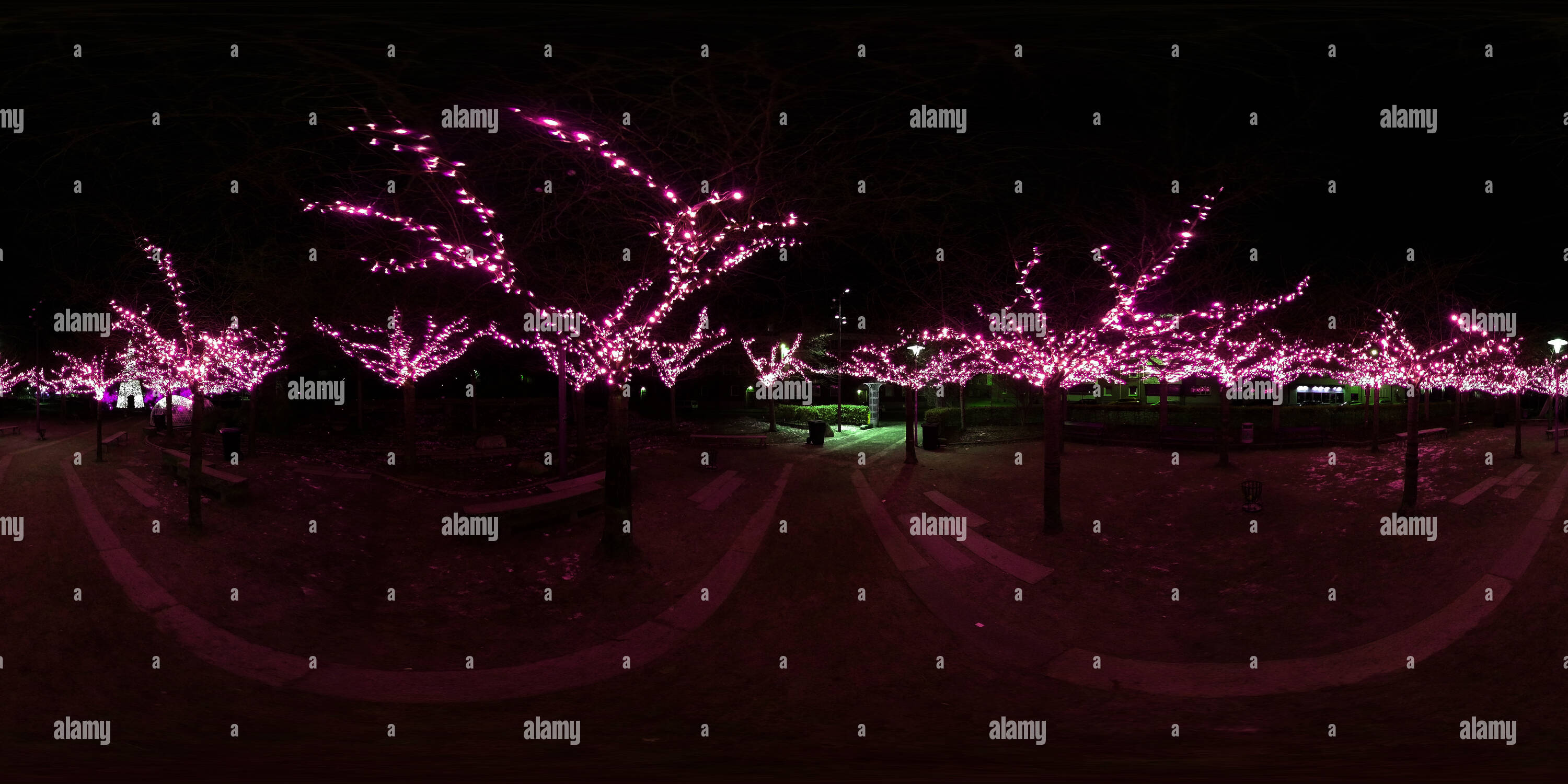 360° view of City at night - Alamy