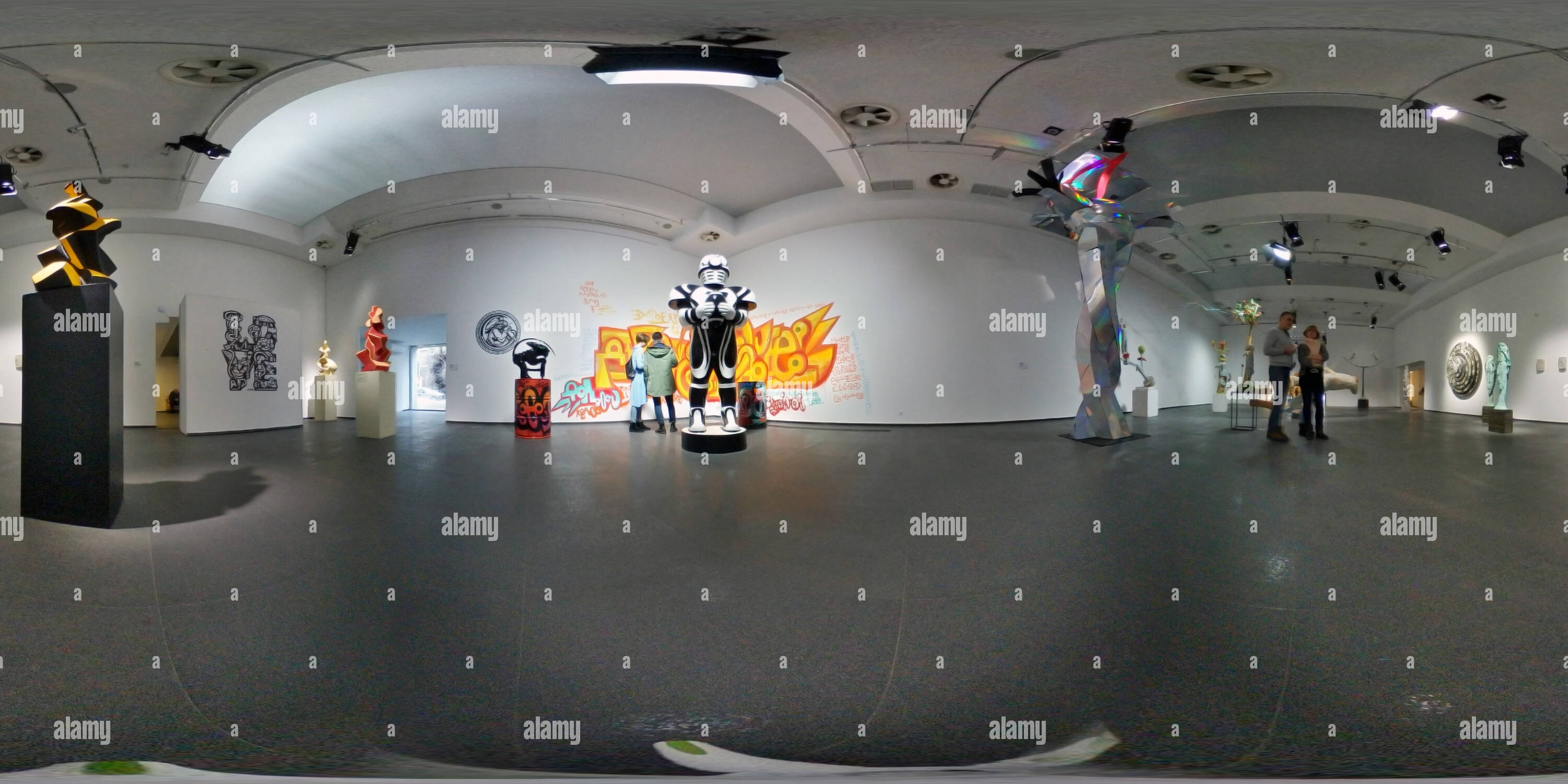 360° view of Street art #2. Contemporary art gallery M17. Kiev. Ukraine ...