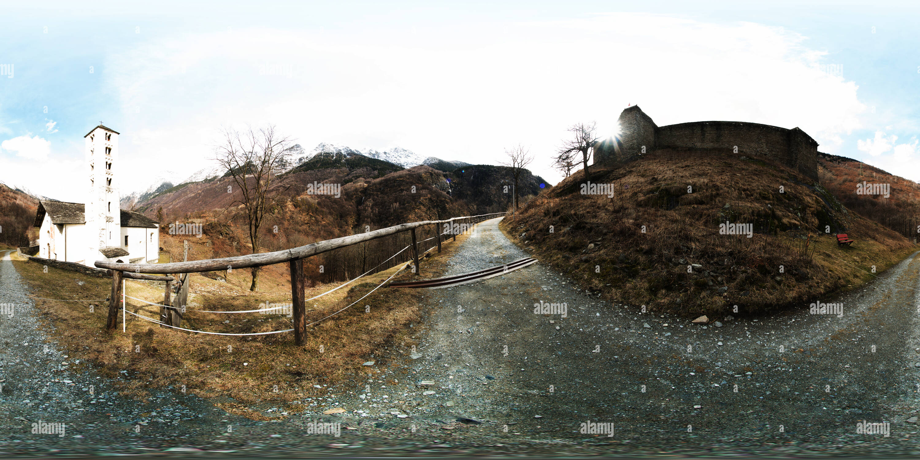 360° view of church Santa Maria de Castello - Alamy
