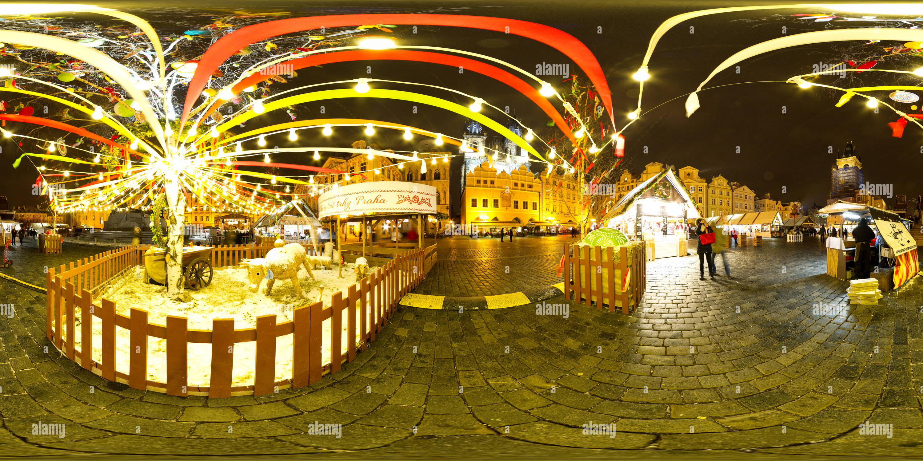 360° view of Weekend fair in Prague - Alamy