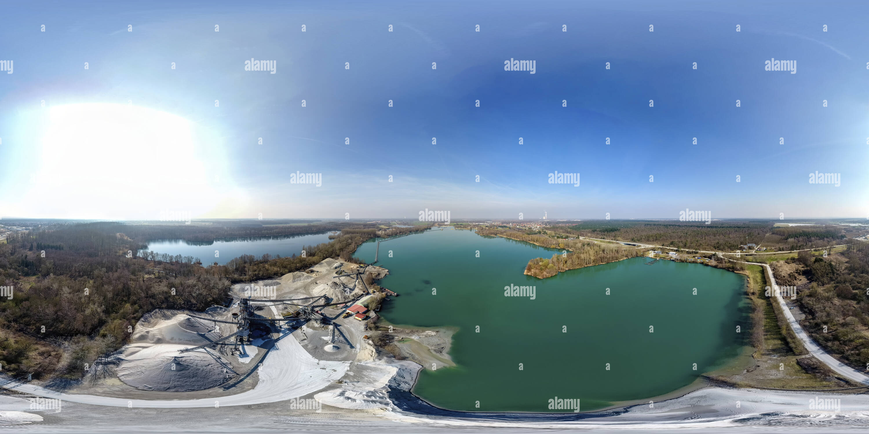 360° view of Drone panorama lake ruff - Alamy