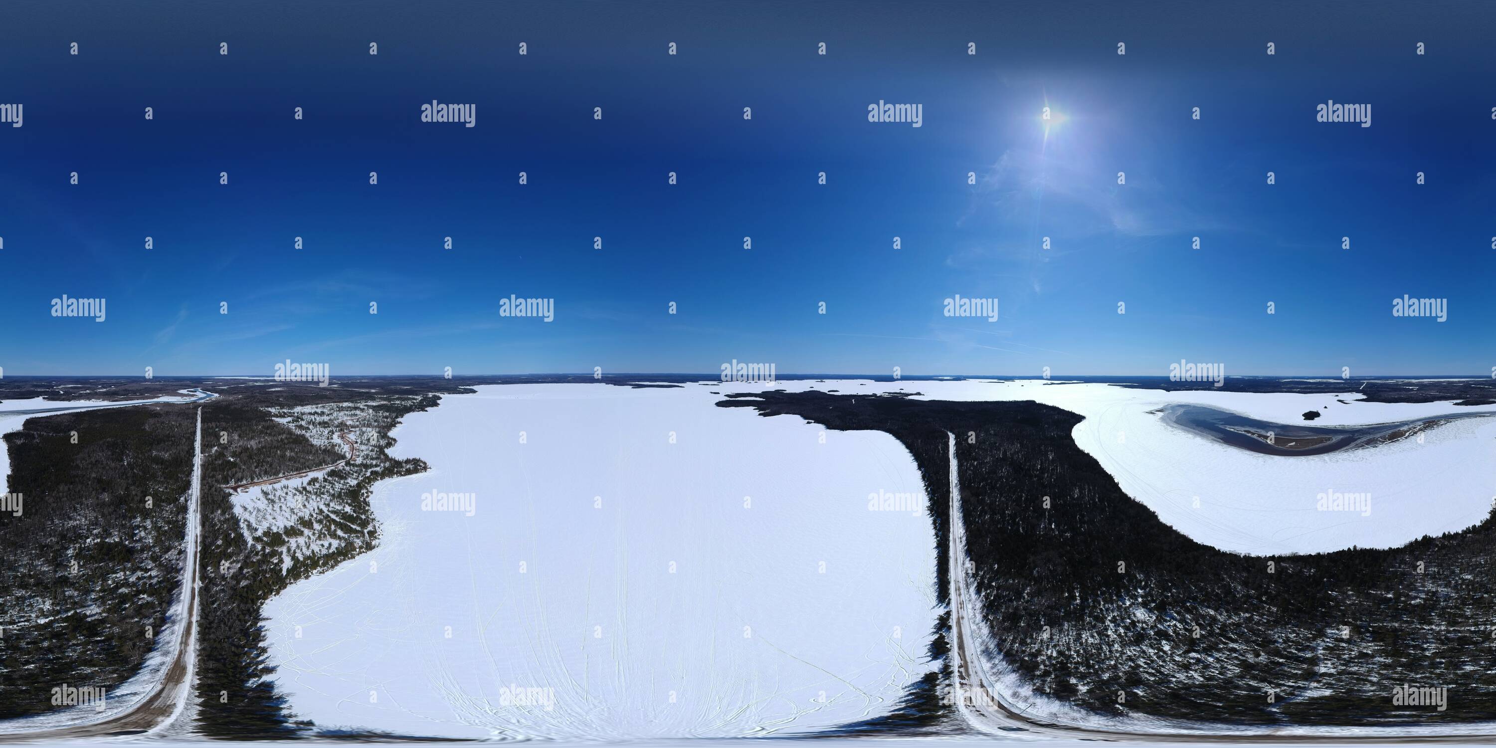 360° view of Nighthawk Lake Peninsula - Alamy
