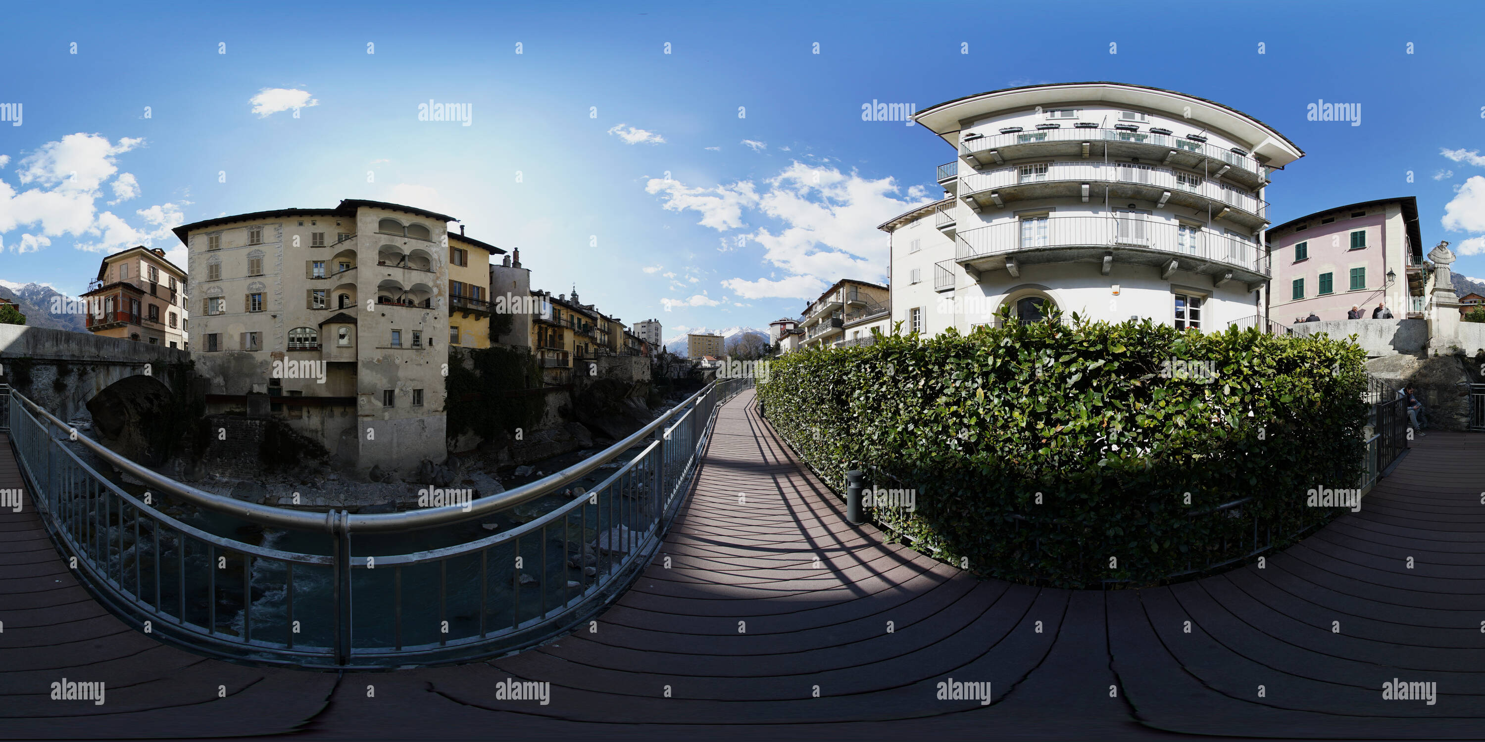360° view of Passerella Lungomera in Chiavenna - Alamy